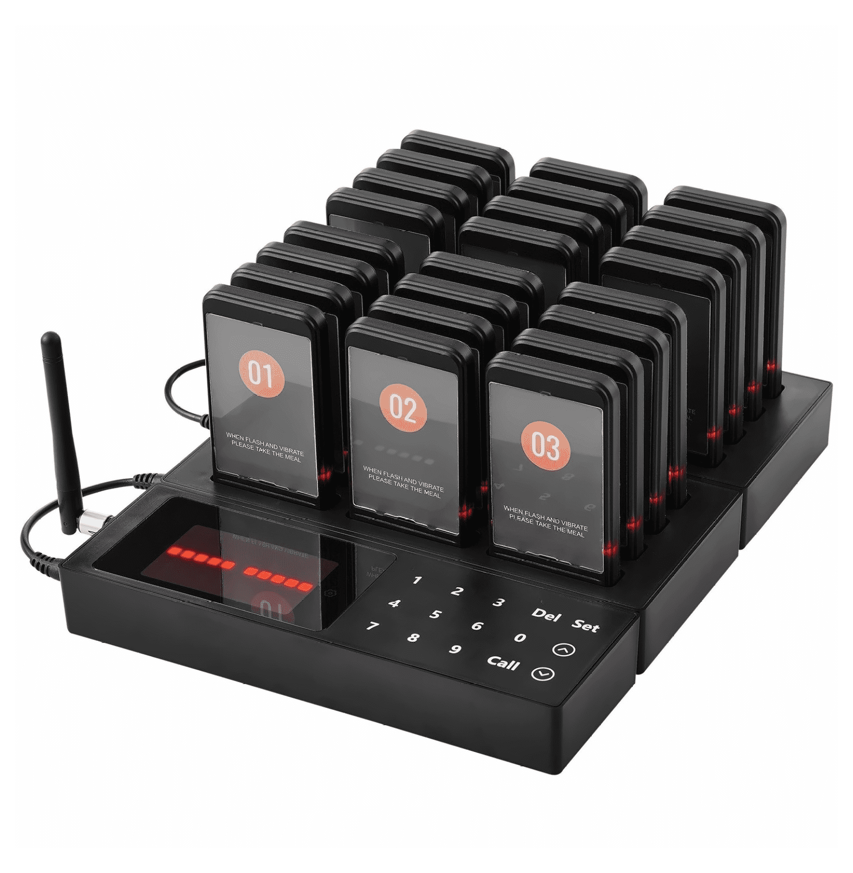 Restaurant Pager System, Wireless 400m Queue System with 24 Buzzers ...