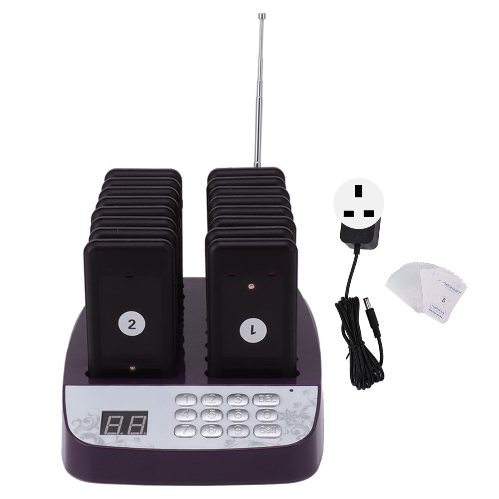 Restaurant Pager Wireless Buzzers 200m Long Range 16 Pagers Vibration ...