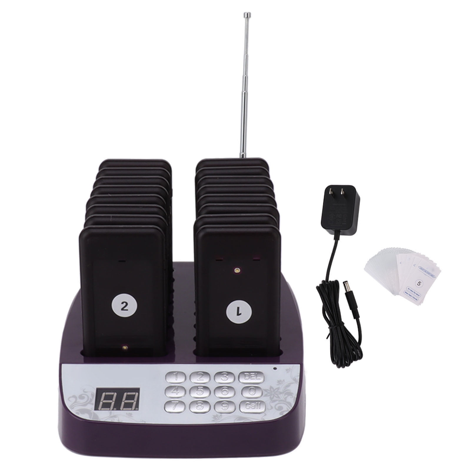 Restaurant Pager Wireless Buzzers 200m Long Range 16 Pagers Vibration ...