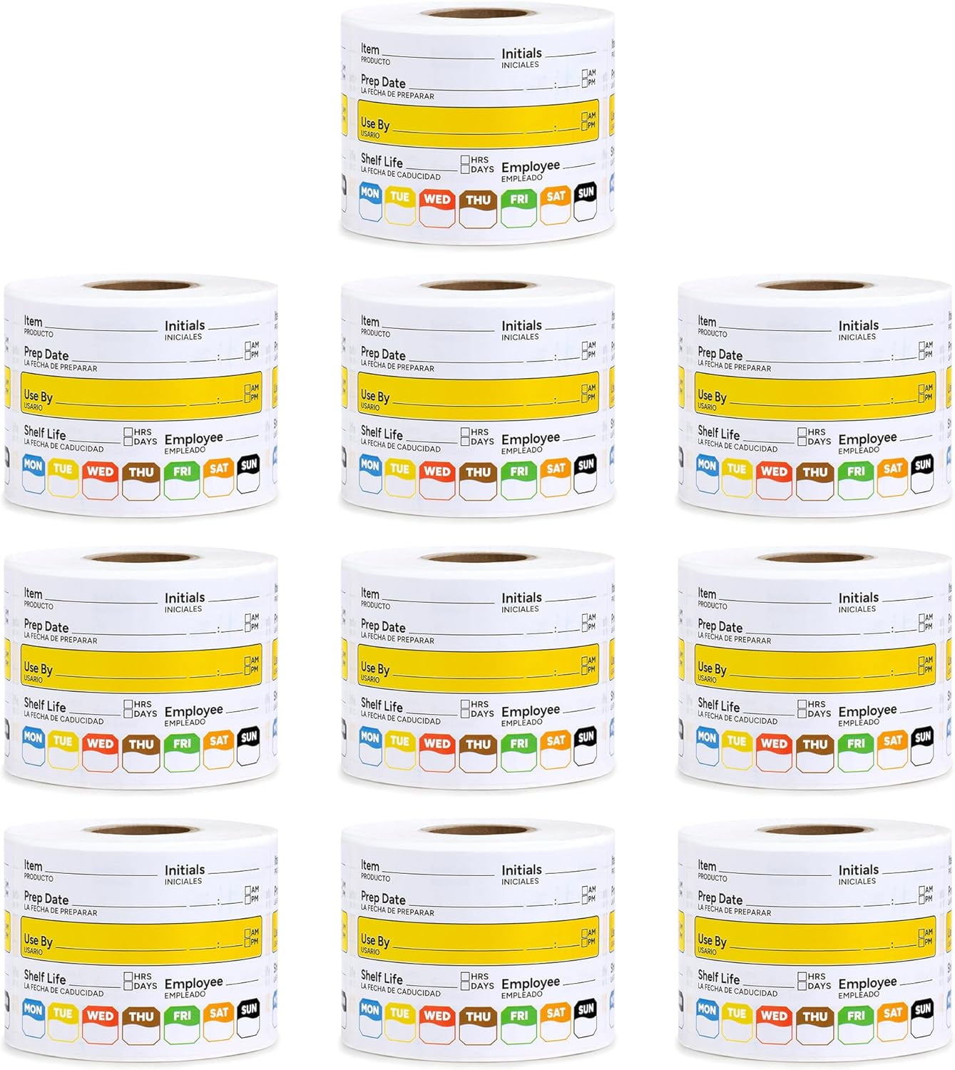 Restaurant Quality Shelf Life Food Rotation Labels Vinyl, 2” x 3” Self ...