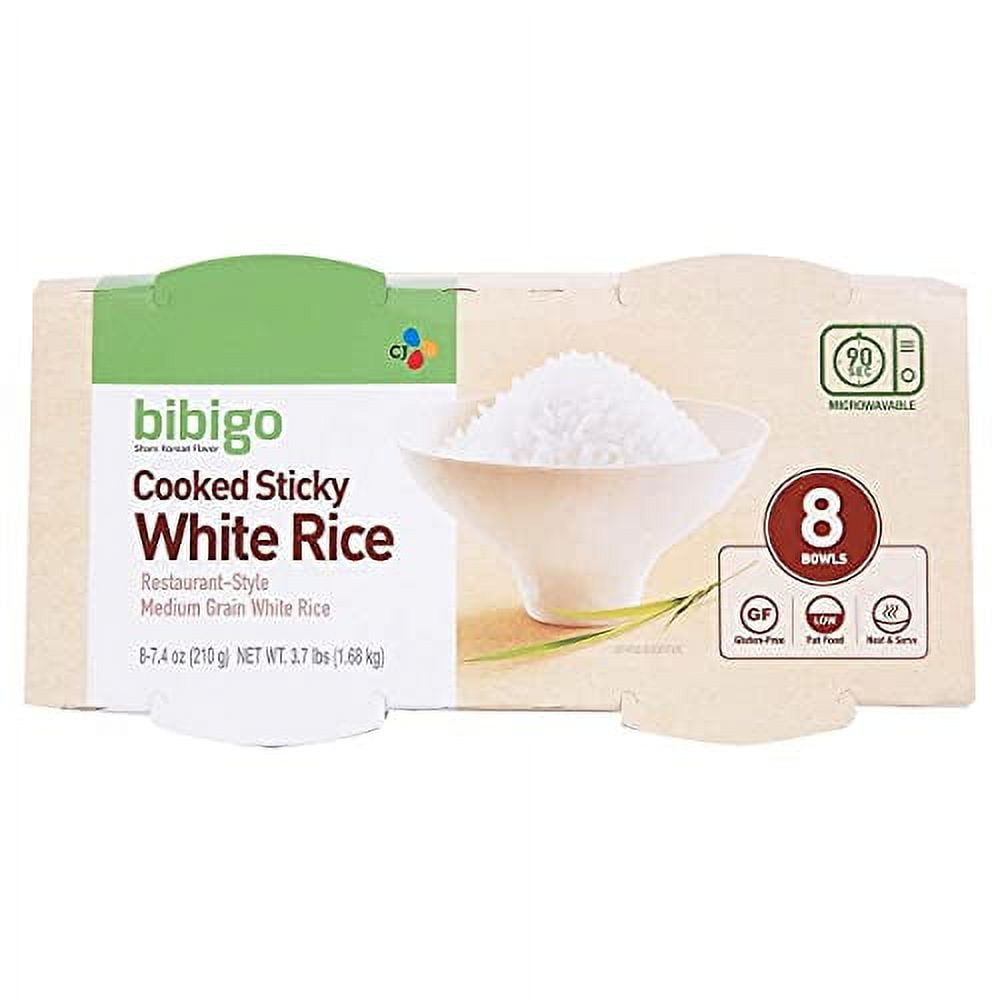 Bibigo Restaurant-Style Microwaveable Instant Sticky White Rice, 8 ...