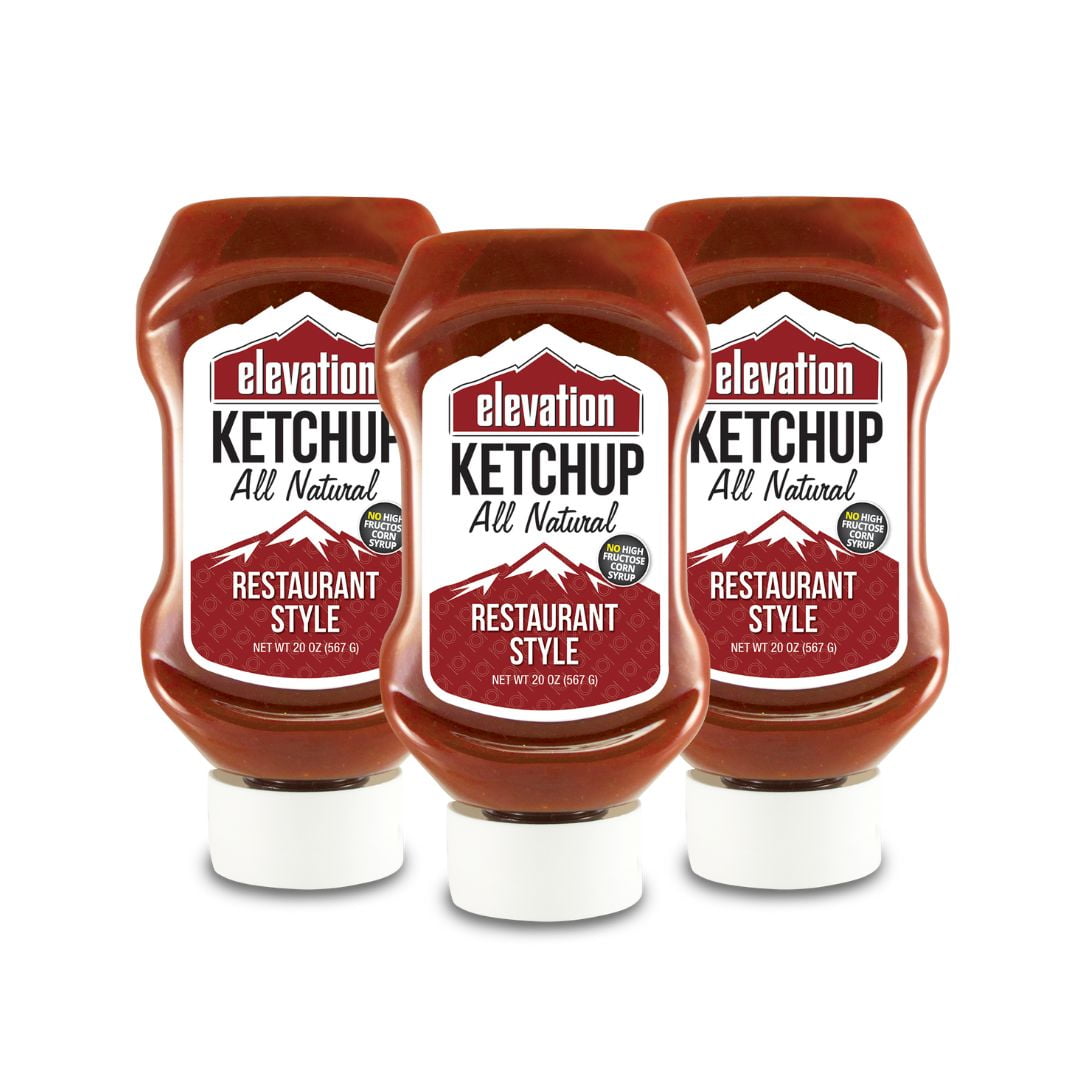 Elevation Gourmet All-Natural Ketchup, 3 Pack, Vegan, Gluten-Free ...