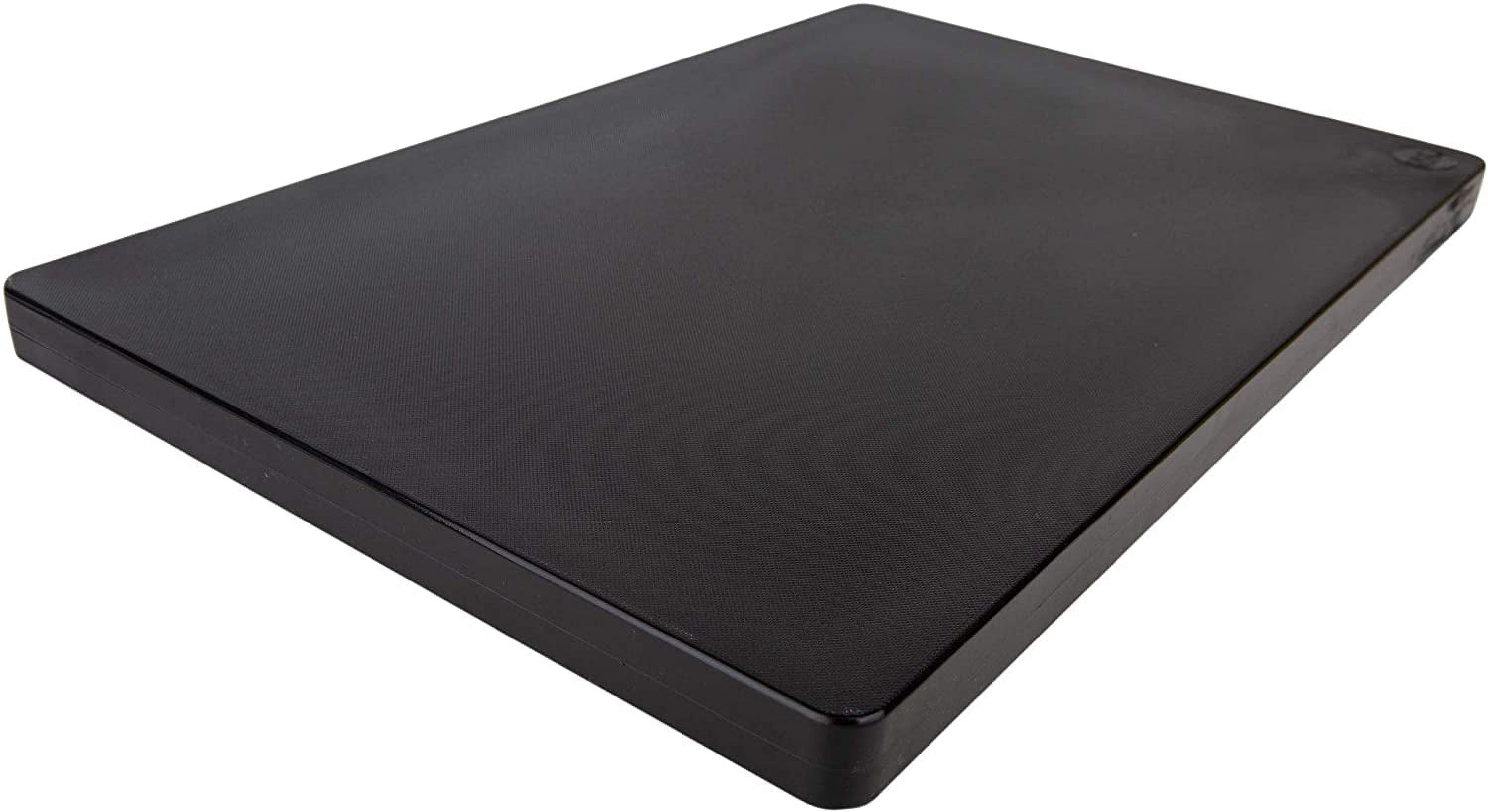 Restaurant Thick Black Plastic Cutting Board, 18 x 12 x 1 Inch Superior ...