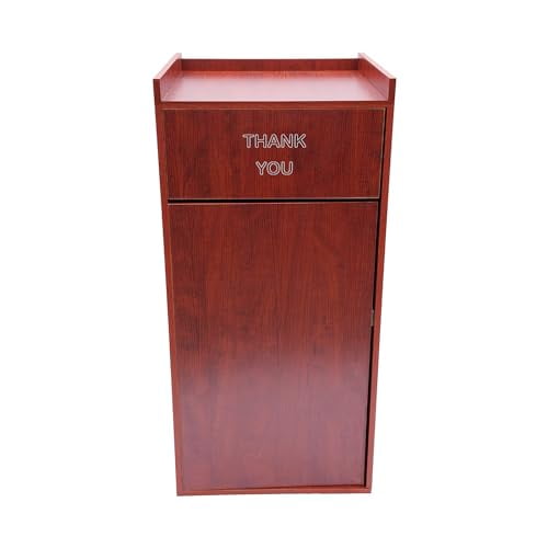 Restaurant Trash Bin Cabinet, 40 Gallon Wood Commercial-Grade Trash ...