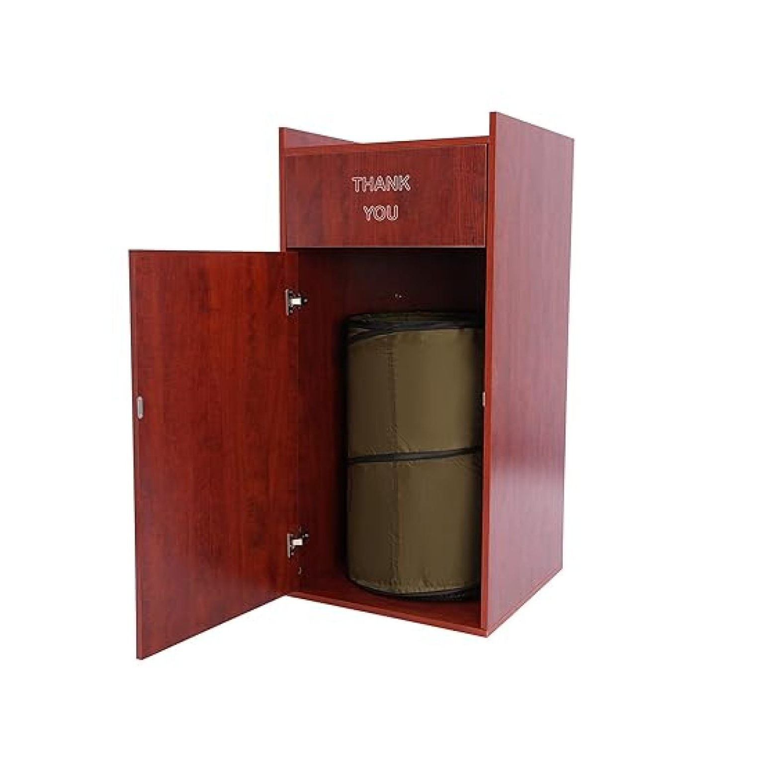 Restaurant Trash Bin Cabinet, 40 Gallon Wood -Grade Trash Receptacle ...