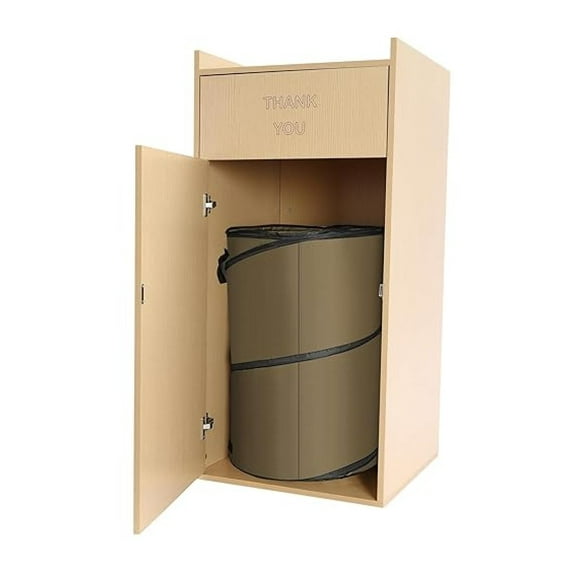 Restaurant Trash Bin Cabinet, 40 Gallon Wood -Grade Trash Receptacle ...