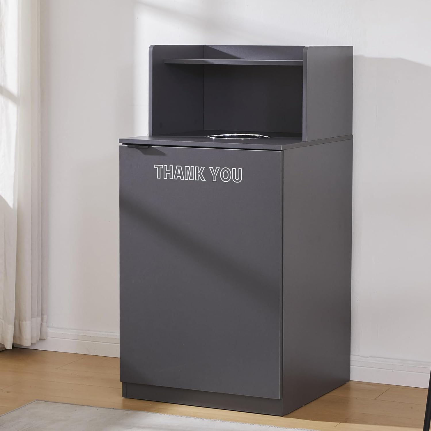 Restaurant Trash Can Cabinet, Commercial Trash Cans 32 Gallon Wooden ...