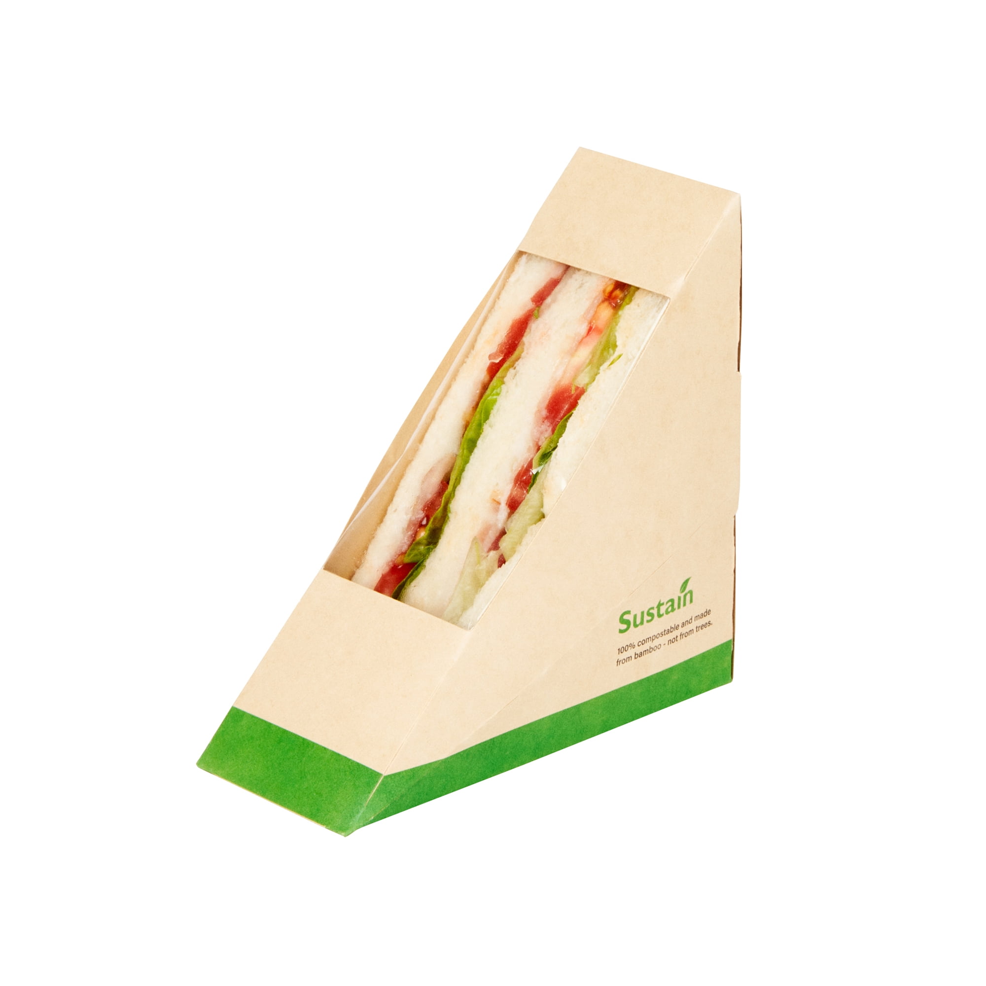 Restaurantware-4.8 x 4.8 x 2 Inch Triangular Paper Sandwich Containers ...