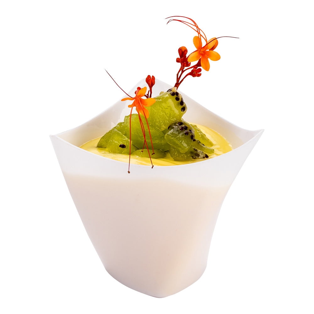 Restaurantware-4 Ounce Small Serving Cups, 100 Triangular Dessert ...