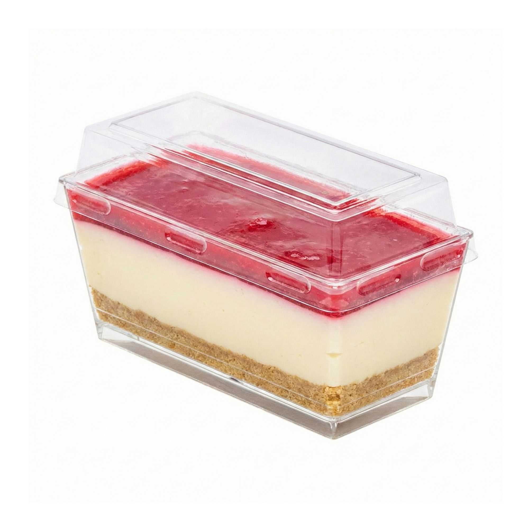 Sweet Vision 5 oz Rectangle Clear Plastic Cake / Dessert Container ...