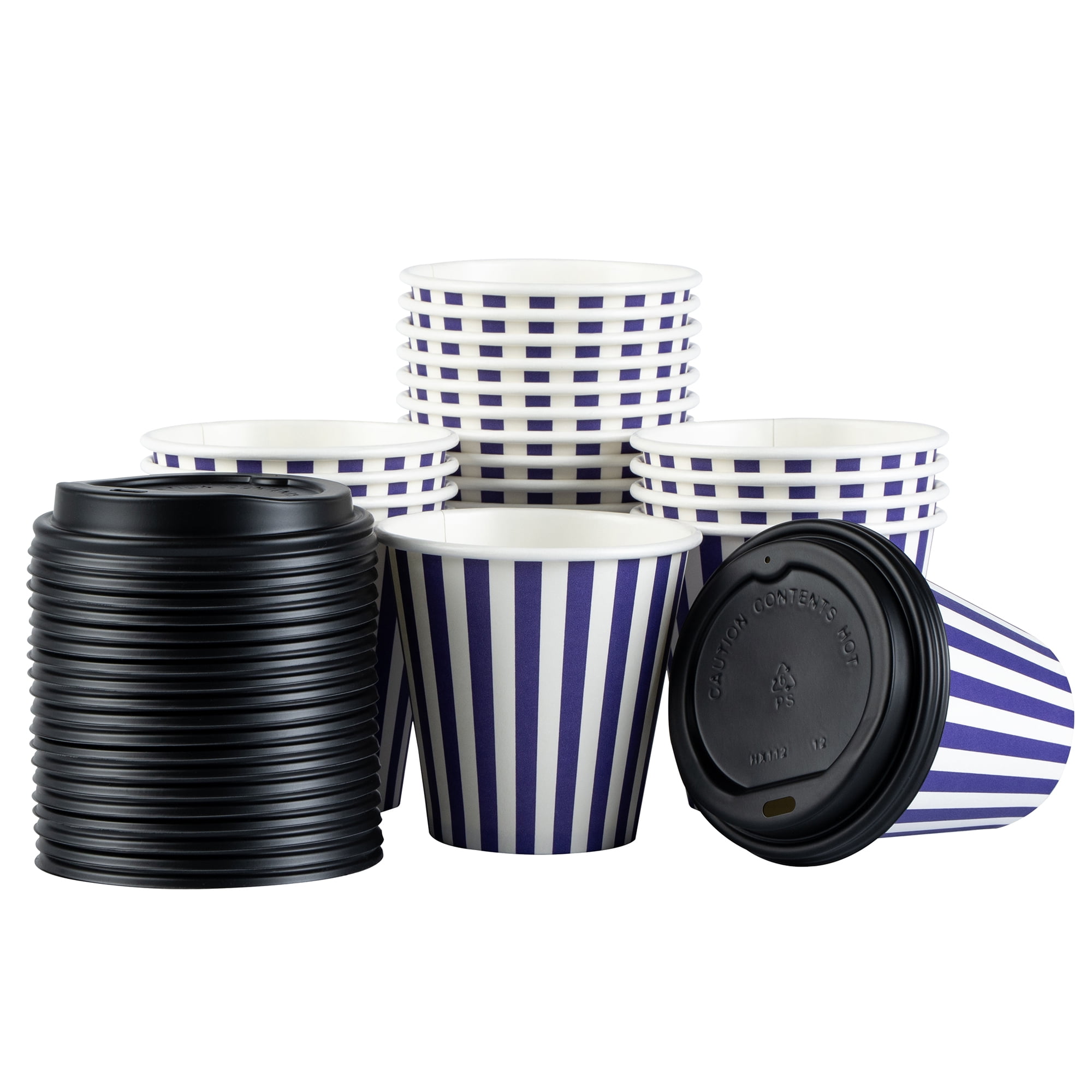 Restaurantware-8 Ounce Disposable Coffee Cups With Lids, 400 Hot Cups ...