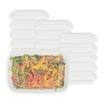 Asporto 48 oz Round White Plastic To Go Box - with Clear Lid ...