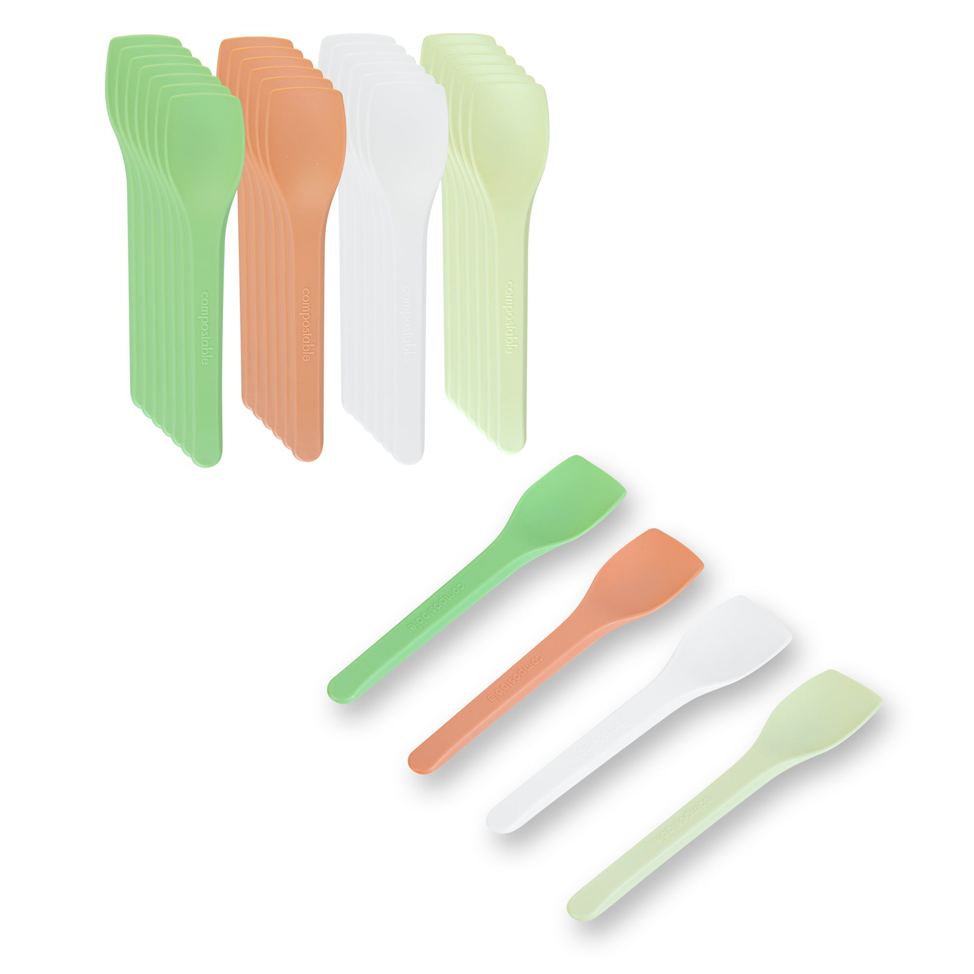 Restaurantware Assorted CPLA Ice Cream Spoons 1000 Pack Of 4-Inch Heat ...