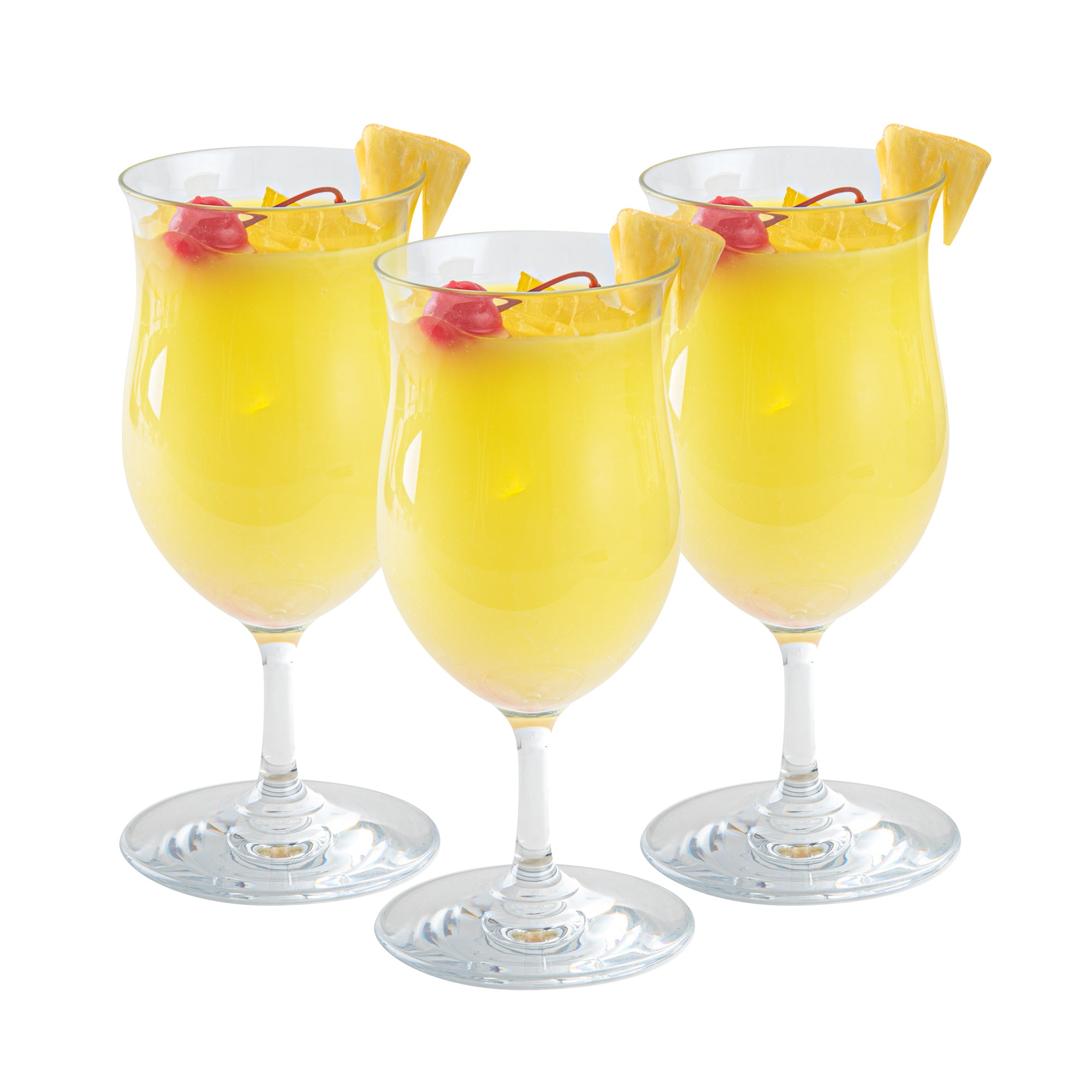 Restaurantware-Bev Tek 11 Ounce Hurricane Glasses, 6 Heavy-Duty ...