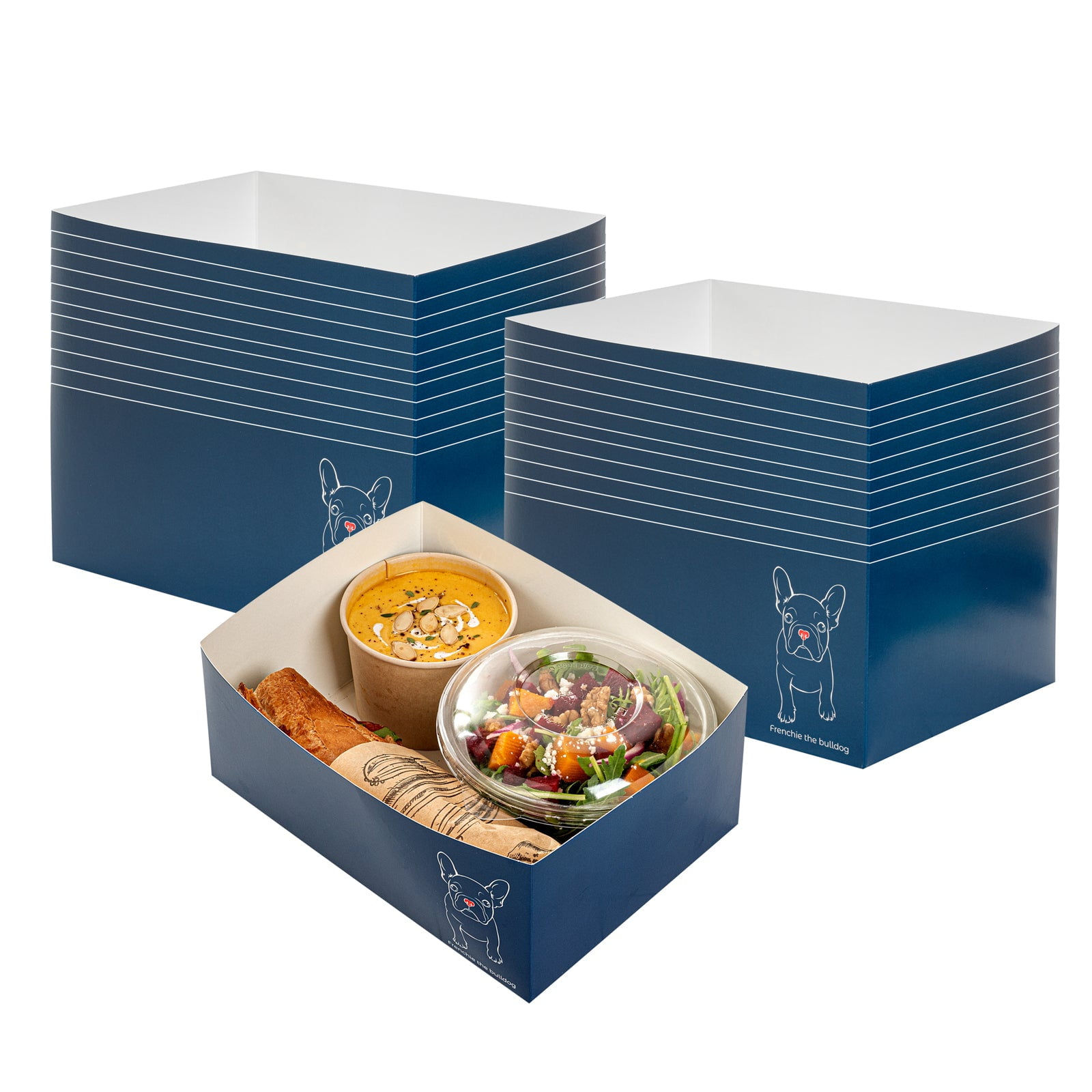 Restaurantware-Bio Tek 8.4 x 6 x 3.5 Inch Burger Trays, 100 Disposable ...