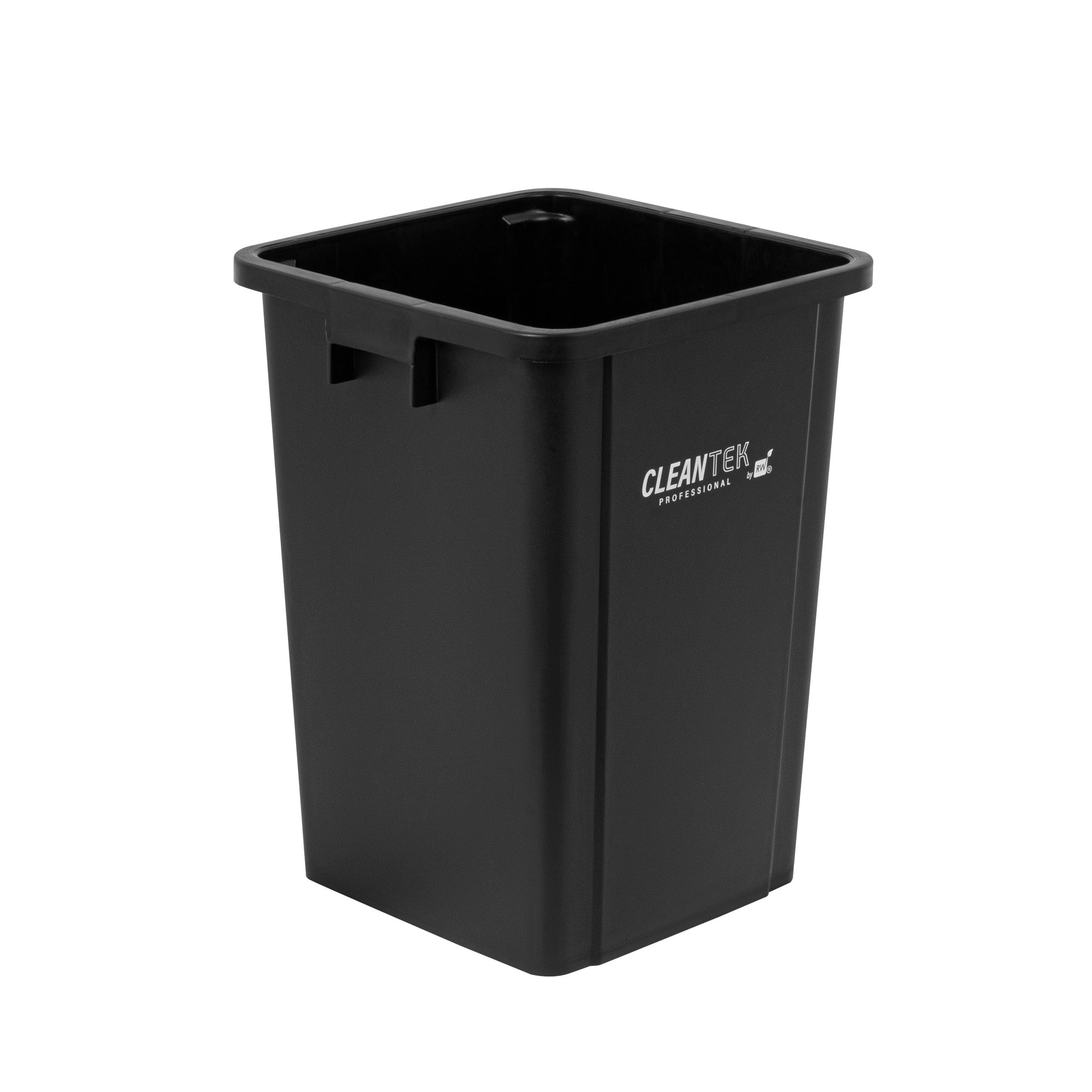 Clean Tek Professional 15 gal Rectangle Gray Plastic Slim Trash Can ...
