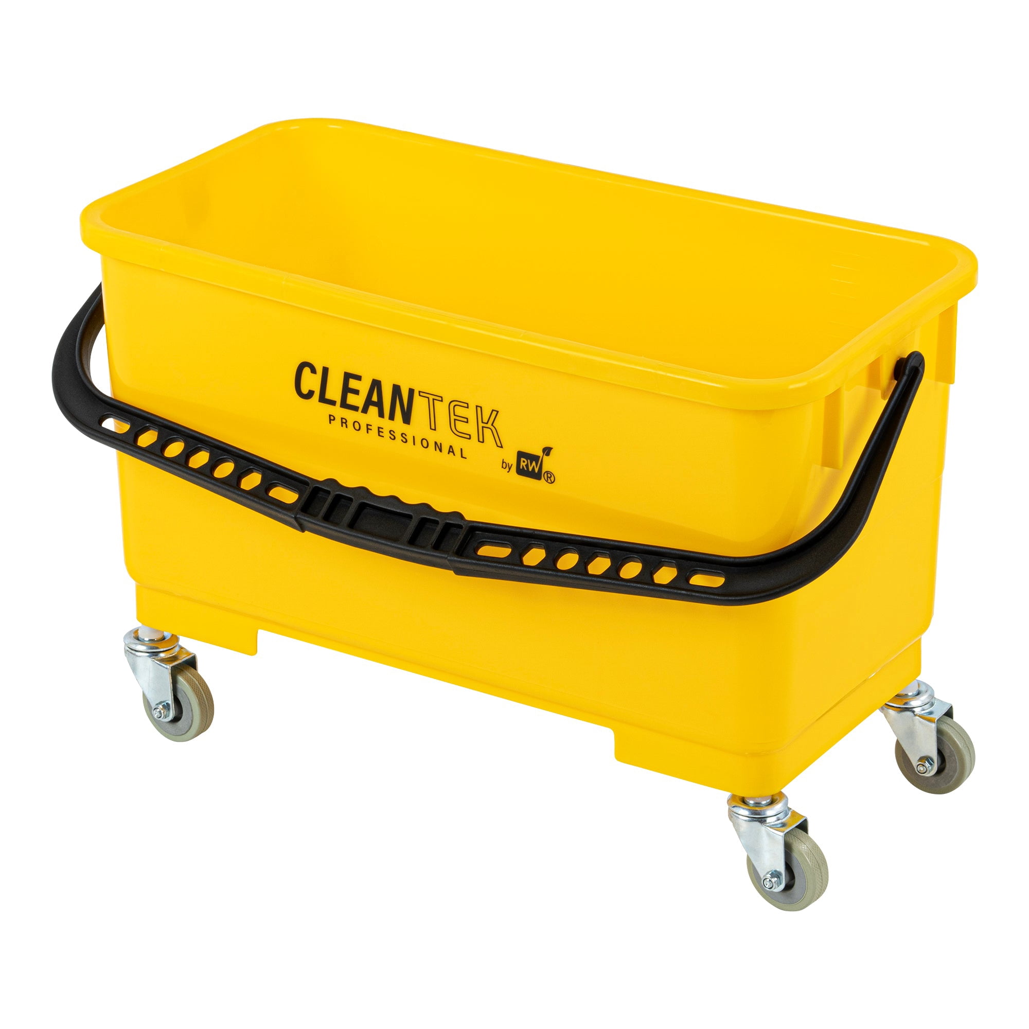 Clean Tek Professional 25 Qt Gray Bucket - with Wheels, Sieve - 22" x ...