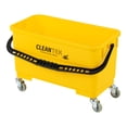 Clean Tek Professional 25 Qt Gray Bucket - with Wheels, Sieve - 22" x ...