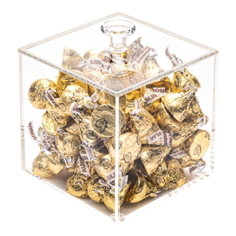 Clear Tek Clear Acrylic Small Candy Container - Display Box - 4" x 4" x ...