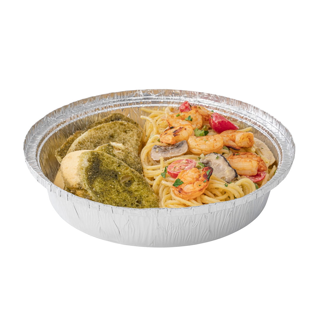 Foil Lux 37 oz Round Aluminum Take Out Pan - Heavy Weight - 9" x 9" x 2 ...