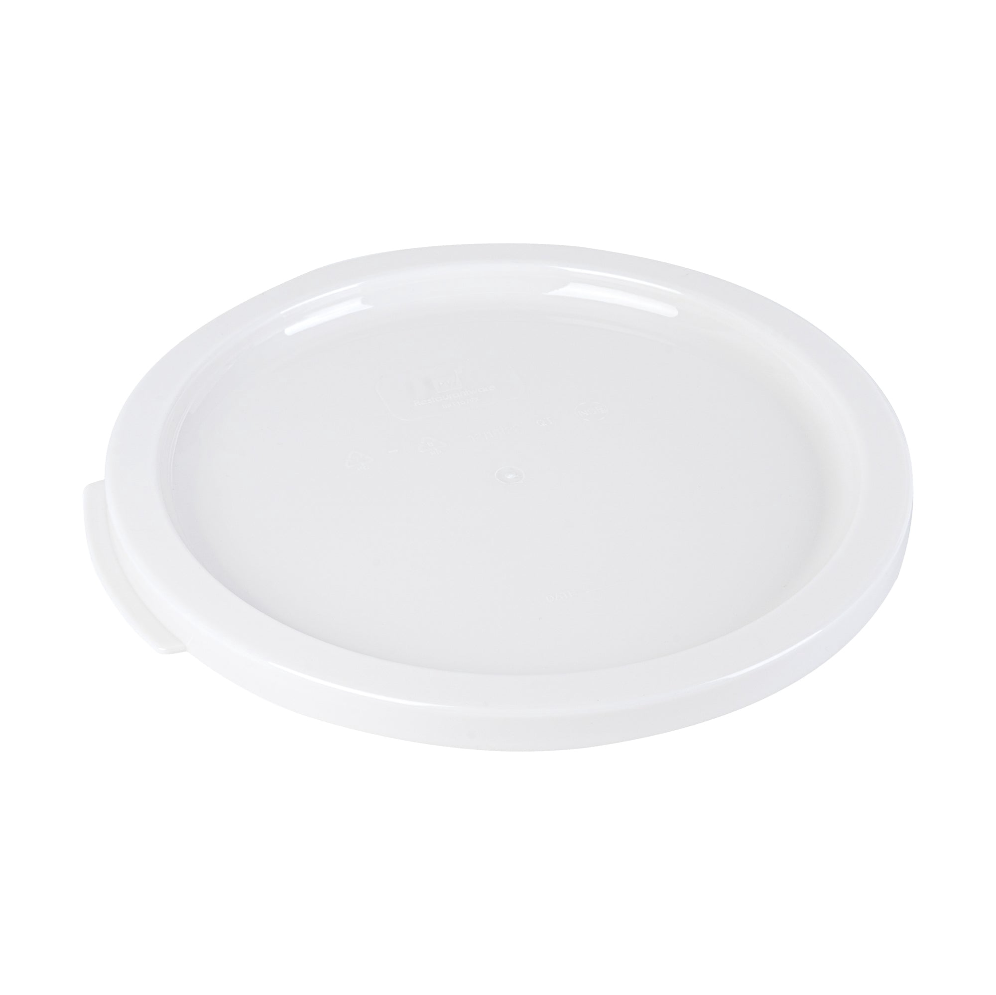 Met Lux Round White Plastic Food Storage Container Lid - Fits 2 and 4 ...