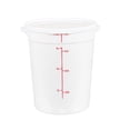 Met Lux Round White Plastic Food Storage Container Lid - Fits 6 and 8 ...