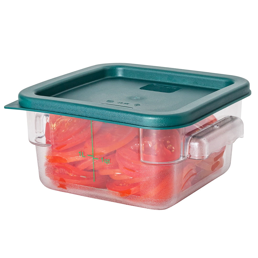 Met Lux Square Green Plastic Food Storage Container Lid - Fits 2 and 4 ...