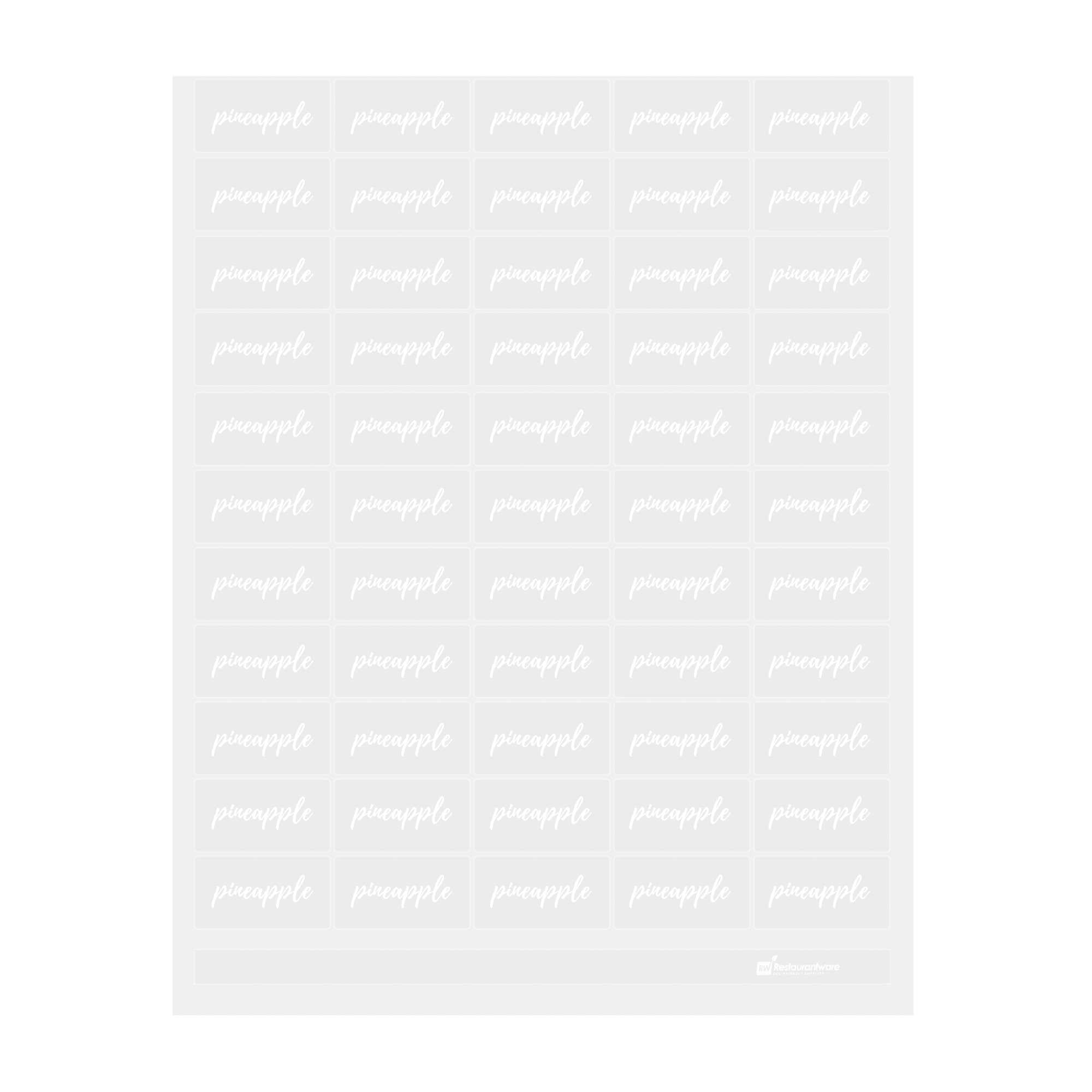 Label Tek Plastic Iced Cappuccino Label - Clear with White Font, Water ...
