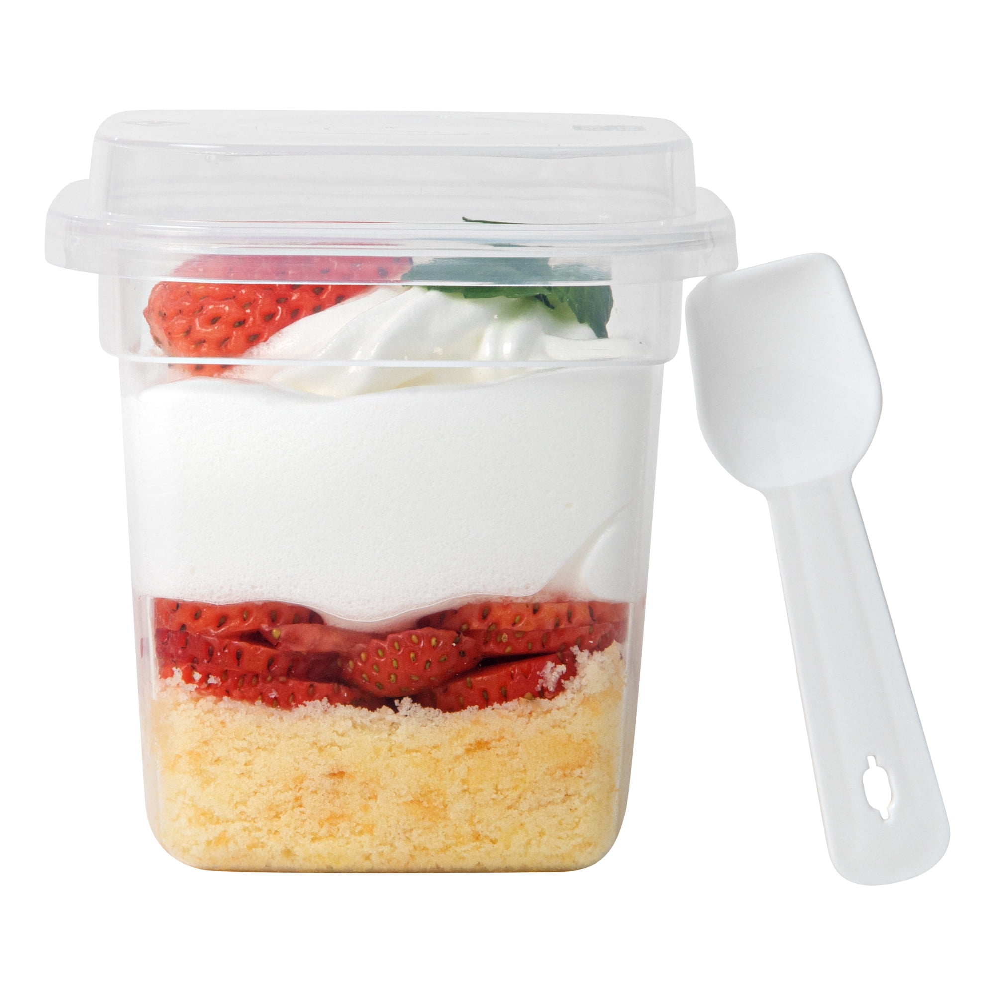 Restaurantware-Mini Serve 6.7 Ounce Dessert Cups With Lids And Spoons ...