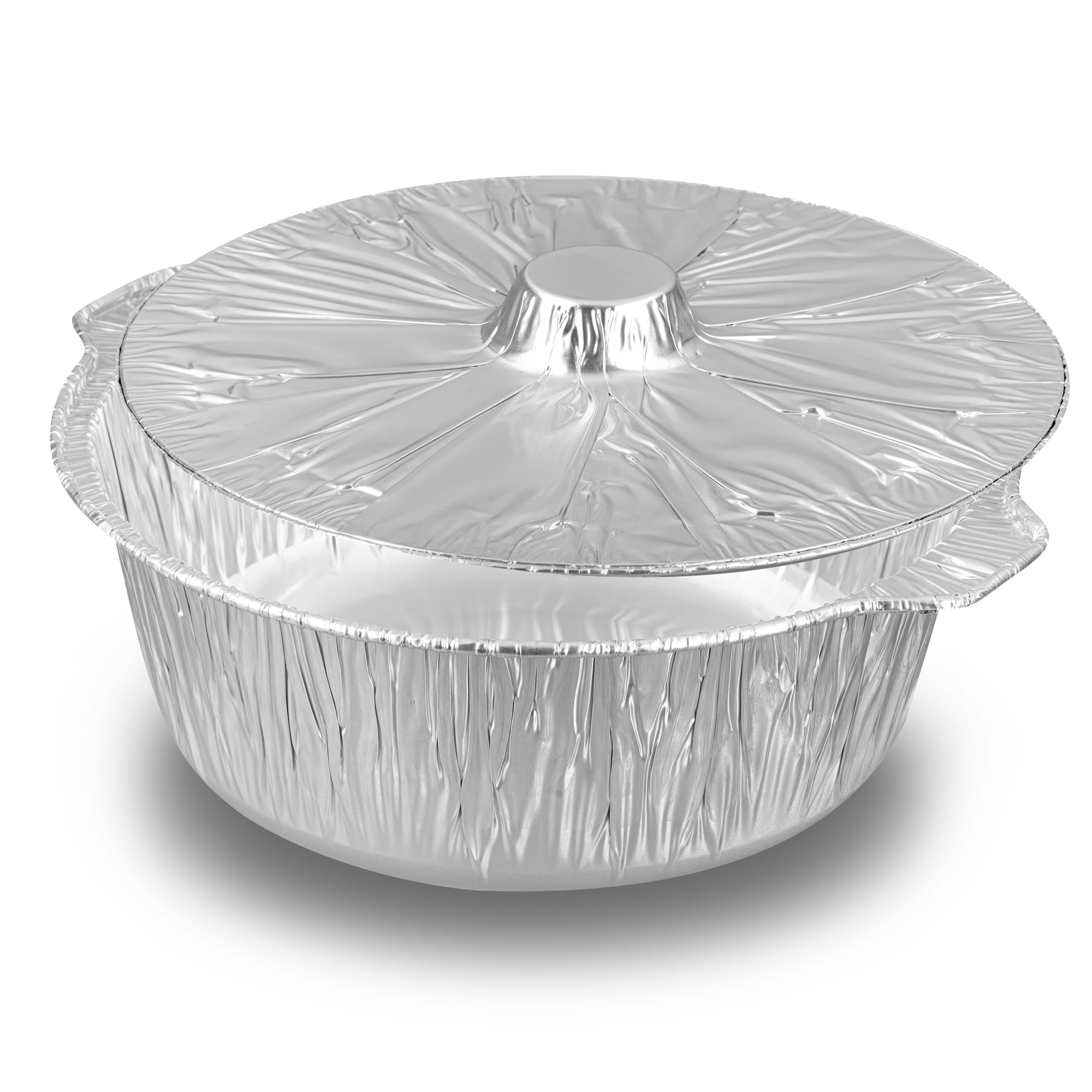 Foil Lux 6 qt Aluminum Foil Pot - with Lid - 13 1/2" x 12" x 4 3/4 ...