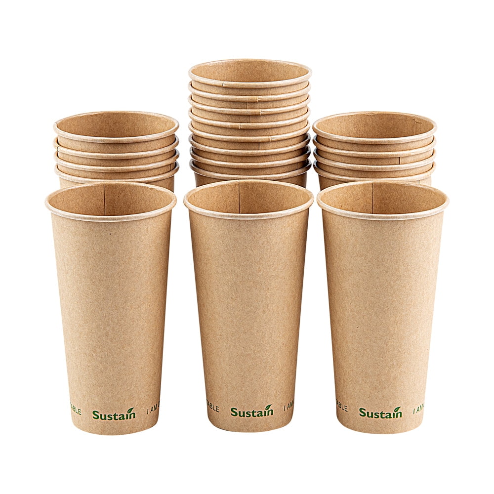 Restaurantware Paper Coffee Cups 4 Ounce Pack of 25 Insulated Ripple ...