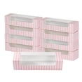 Pastry Tek Pink and White Stripe Paper Pastry / Cake Box - with Window ...