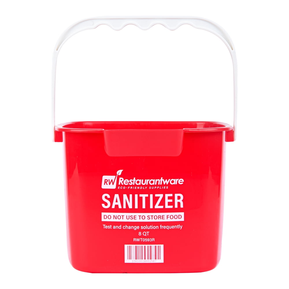 Restaurantware-RW Clean 8 Quart Cleaning Buckets, 10 Detergent Square ...