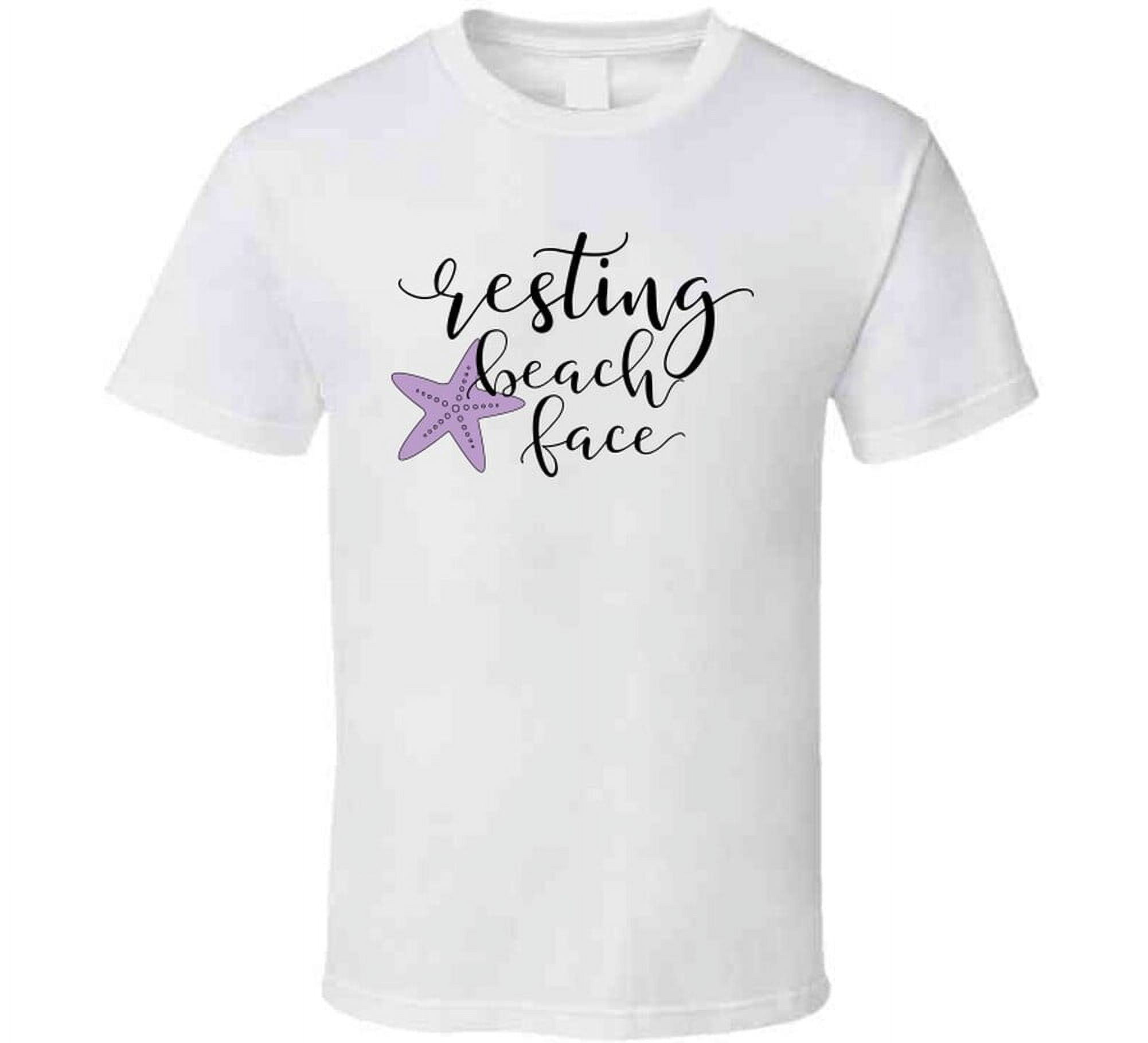Resting Beach Face Tee Novelty Tropical Summertime Beach Lover T Shirt ...