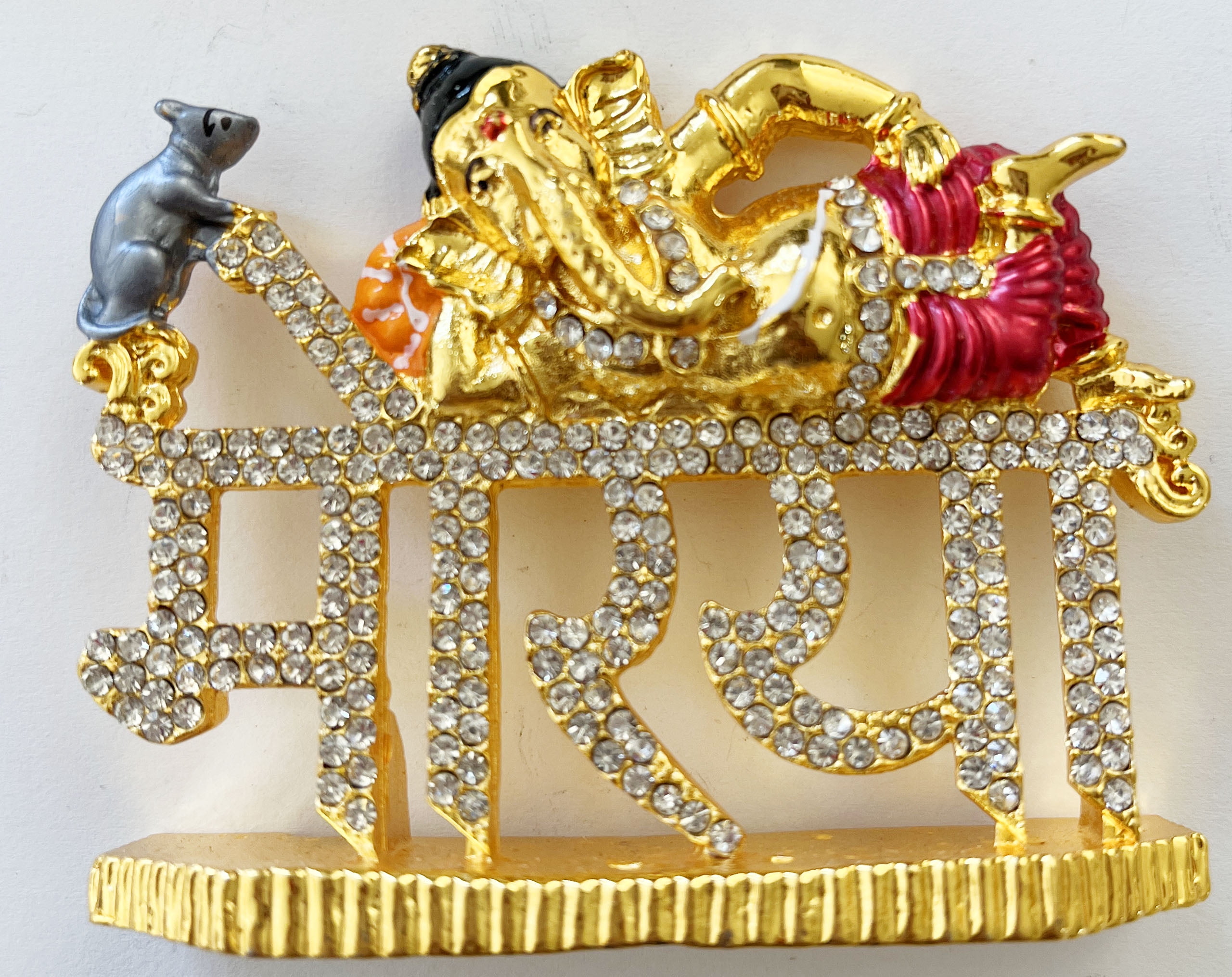 Resting Lord Ganesha On Maurya Text Statue Car Dashboard Figurine Idol ...