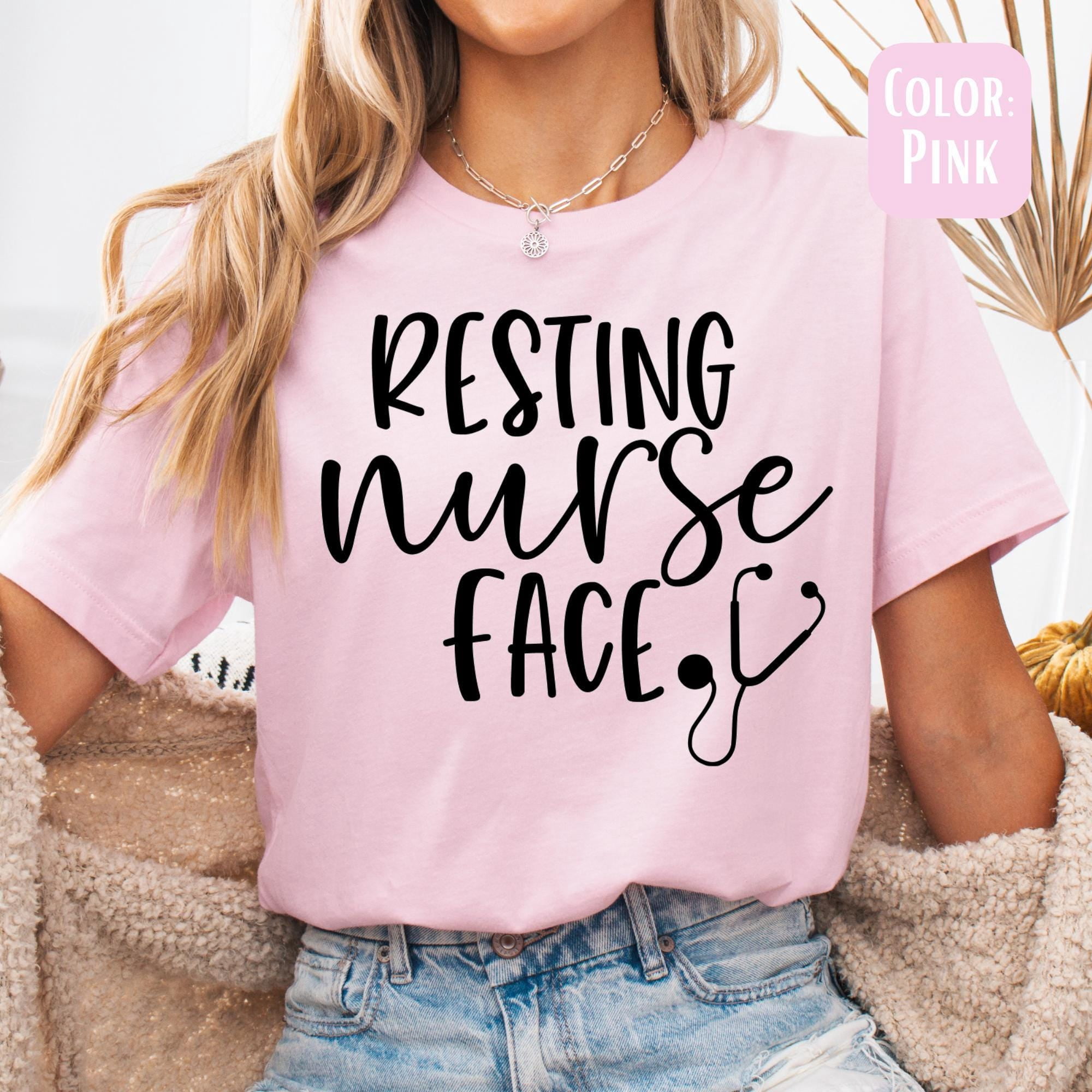 Resting Nurse Face Shirt Funny Nursing School Tee - Walmart.com