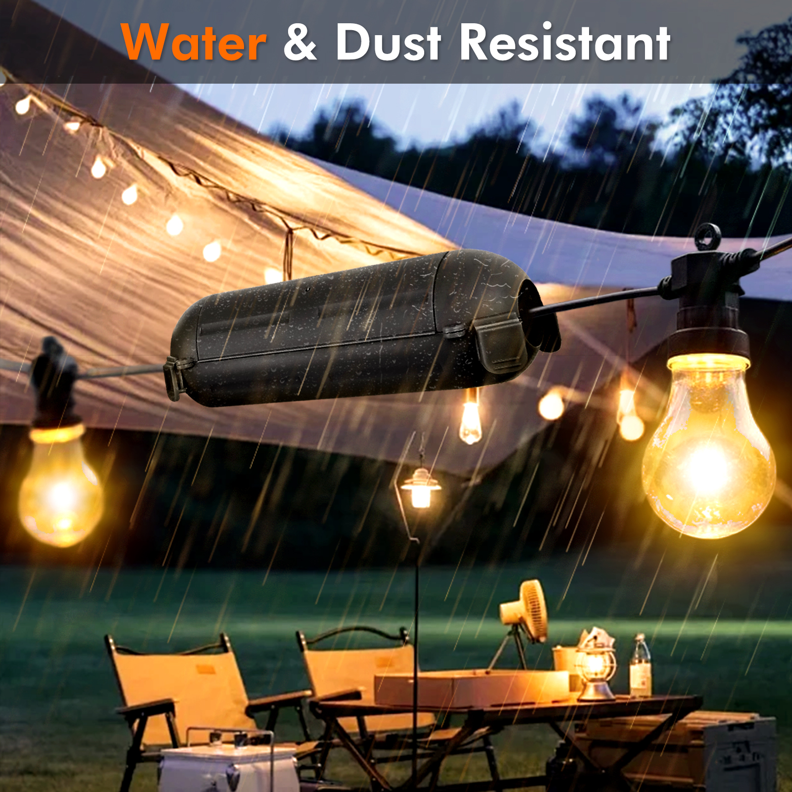 Restmo 2 Pack Compact Outdoor Extension Cord Cover, IP44 Waterproof Box ...