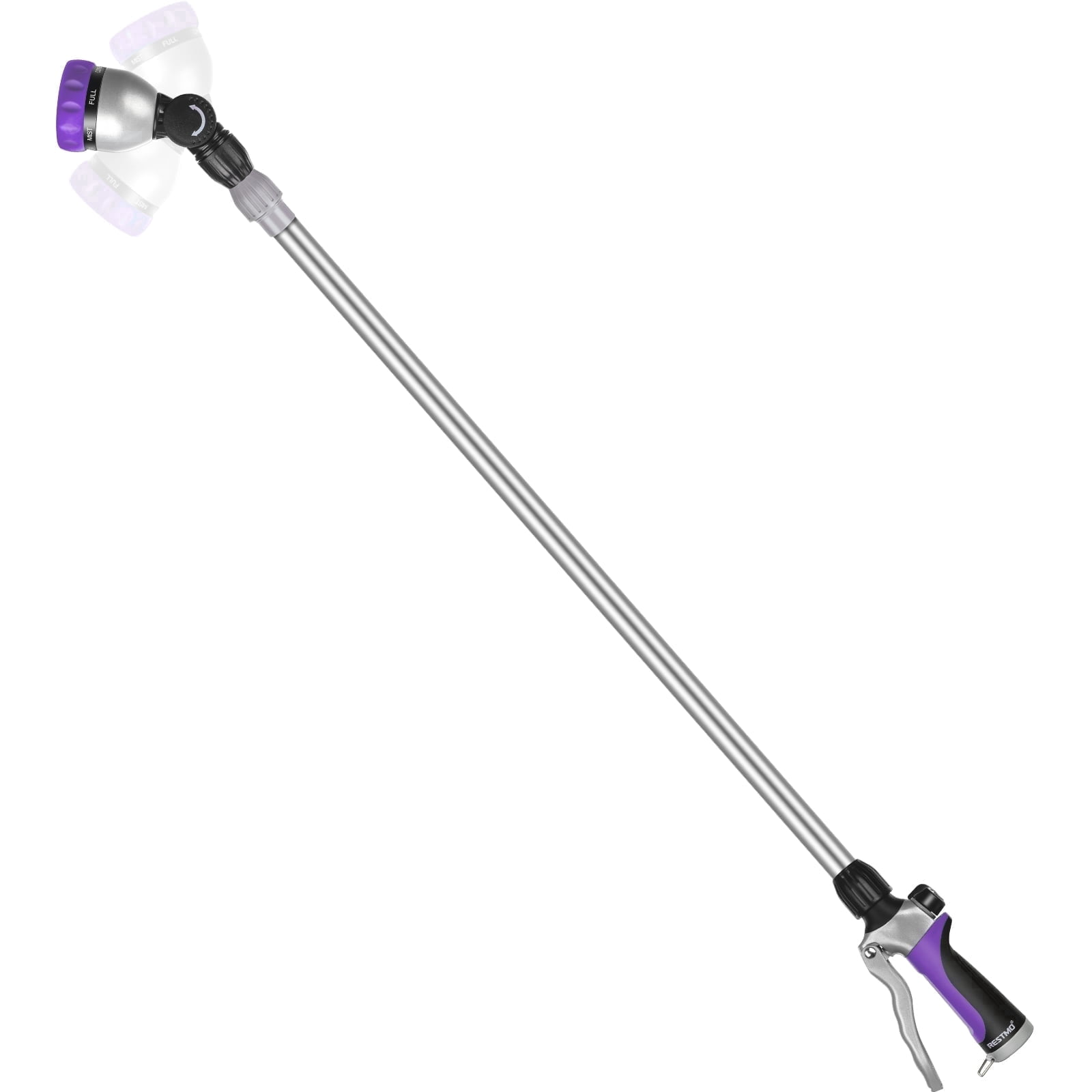 Restmo Telescopic Metal Watering Wand, 36-60 Inch Long Adjustable Tube ...