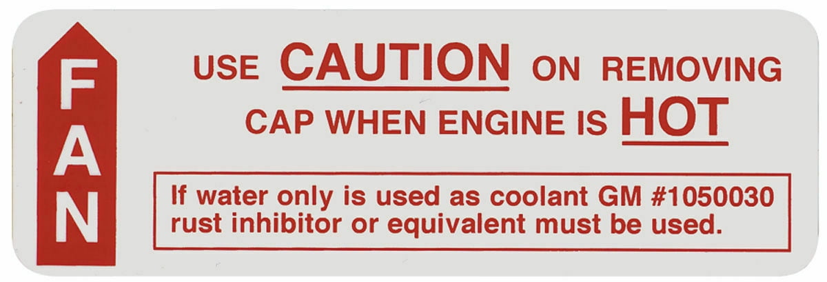 RestoParts Caution Fan Decal Sticker 1967 Pontiac GTO Lemans and ...