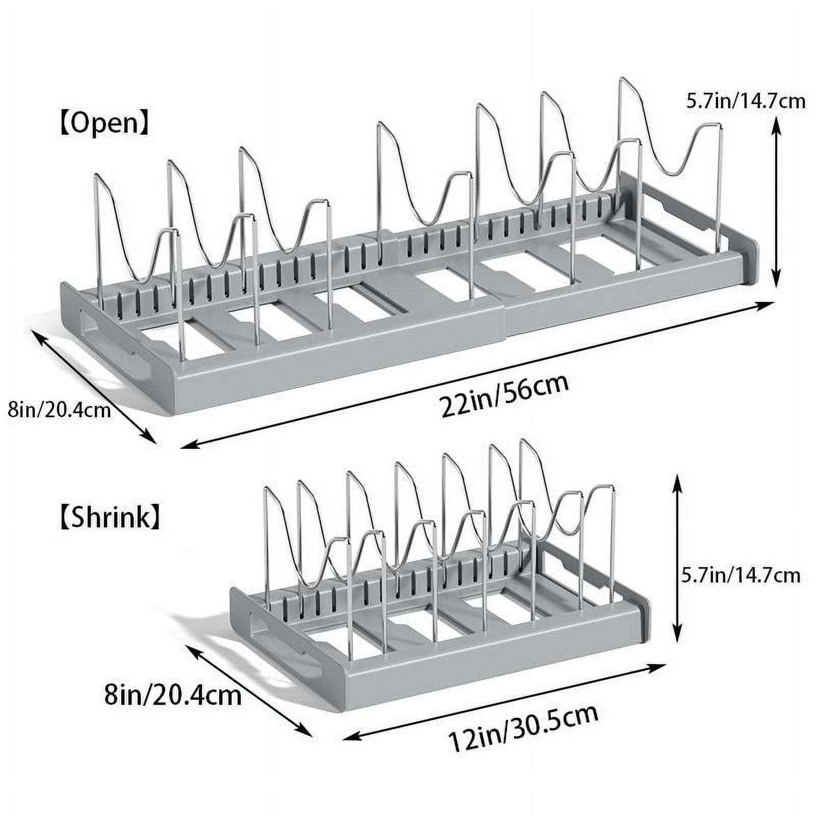 Restock Expandable Pot and Pan OrganizerRack for Cabinet, Kitchen ...