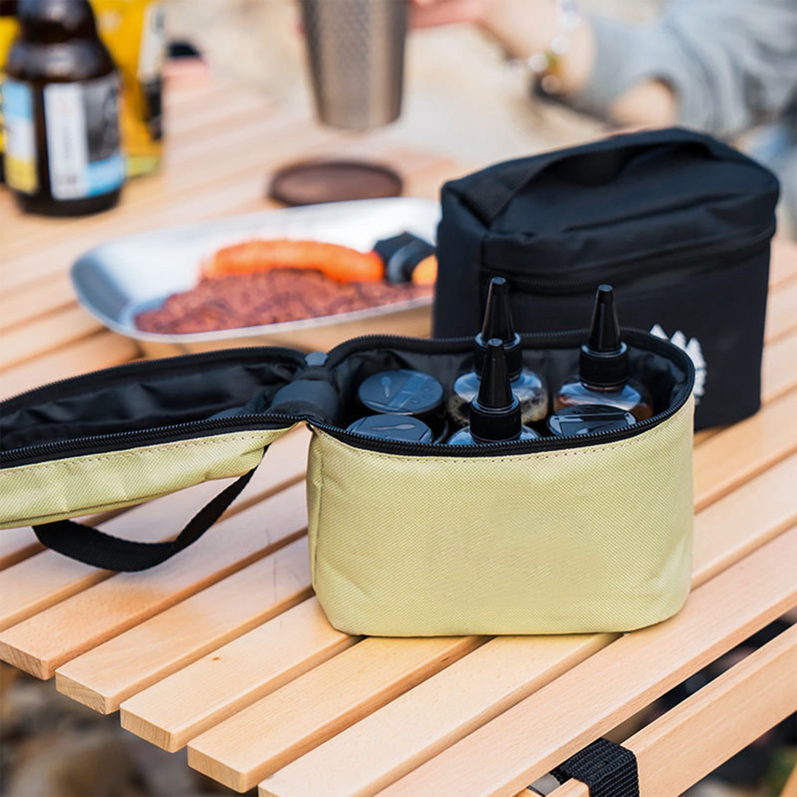 Restocked Now, Camping Spice Organizer, Portable Spice Jar Bag with 6 ...