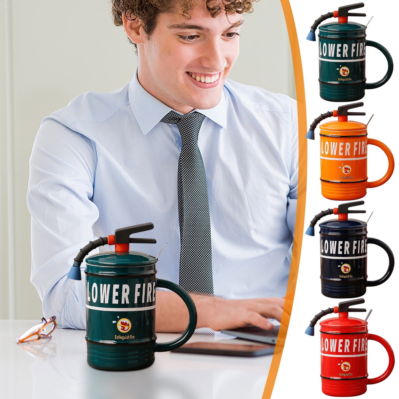 Restocked Now, Ceramic Cup, Fire Extinguisher Design, Heat Resistant ...