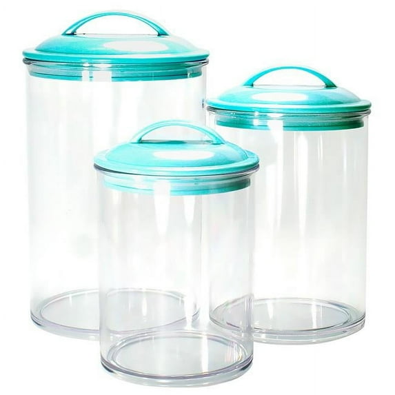 Reston Lloyd 6pc Acrylic Canister Set Turquoise - Walmart.com