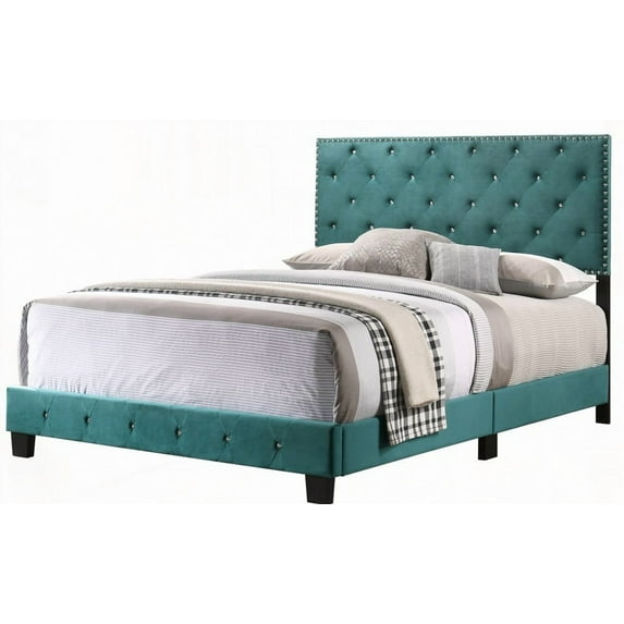 Restonic King Bed - Soft Green Finish & Easy Assembly - Walmart.com