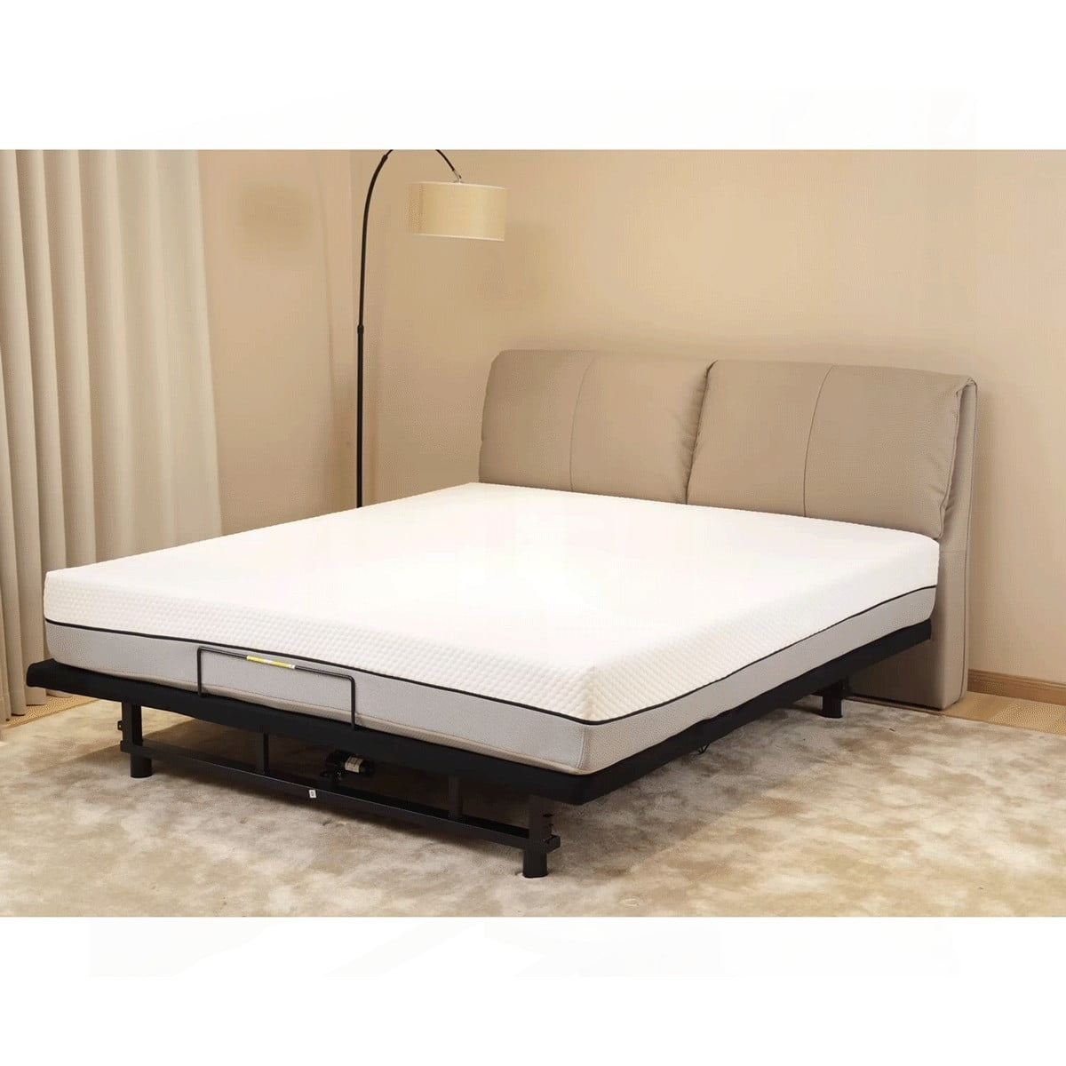 Restonic Queen Bed Frame with Adjustable Positions & Wireless Remote ...
