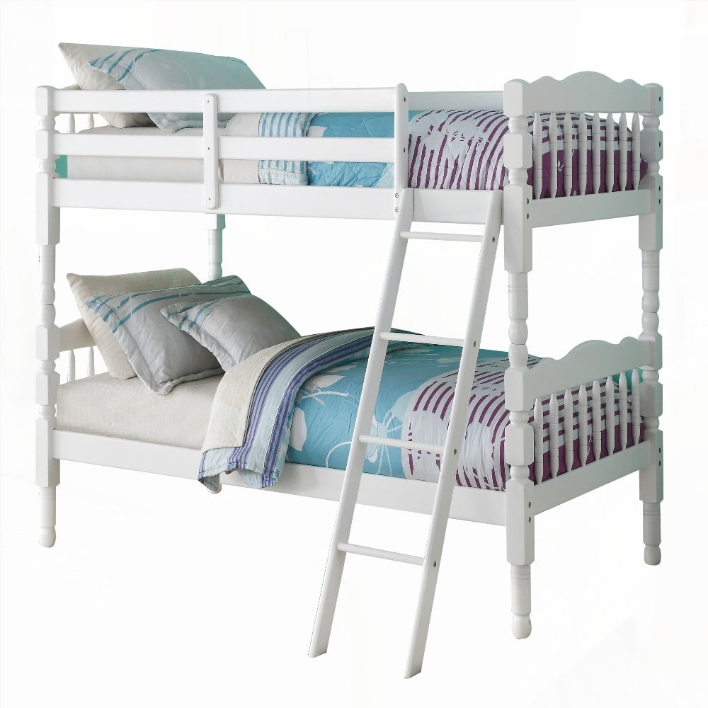 Restonic Twin Bunk Bed - 6 Slats & Easy Access Ladder - Walmart.com
