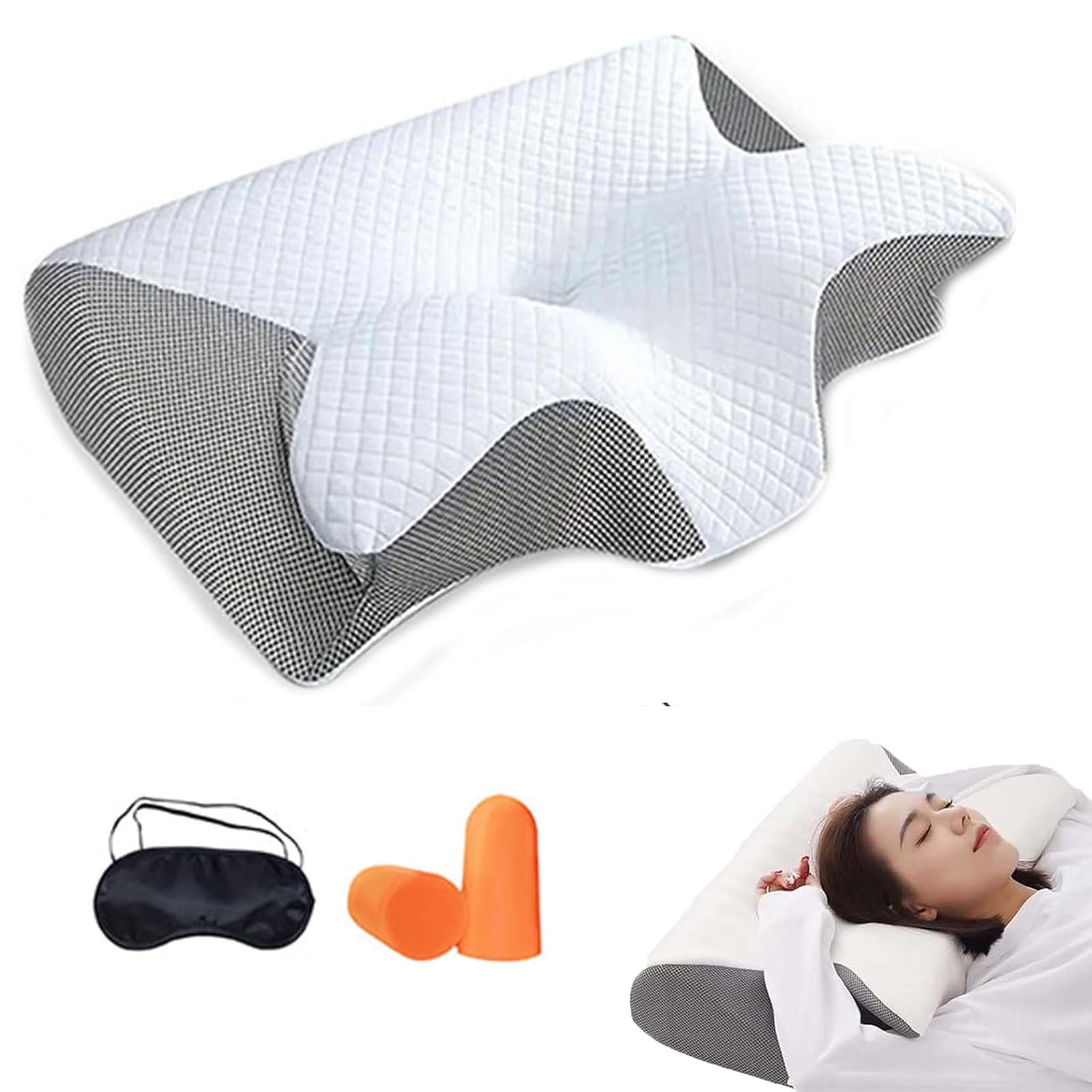 Restora Pillow, Restora Cervical Pillow, Sleep Restora Pillows, 2-in-1 ...