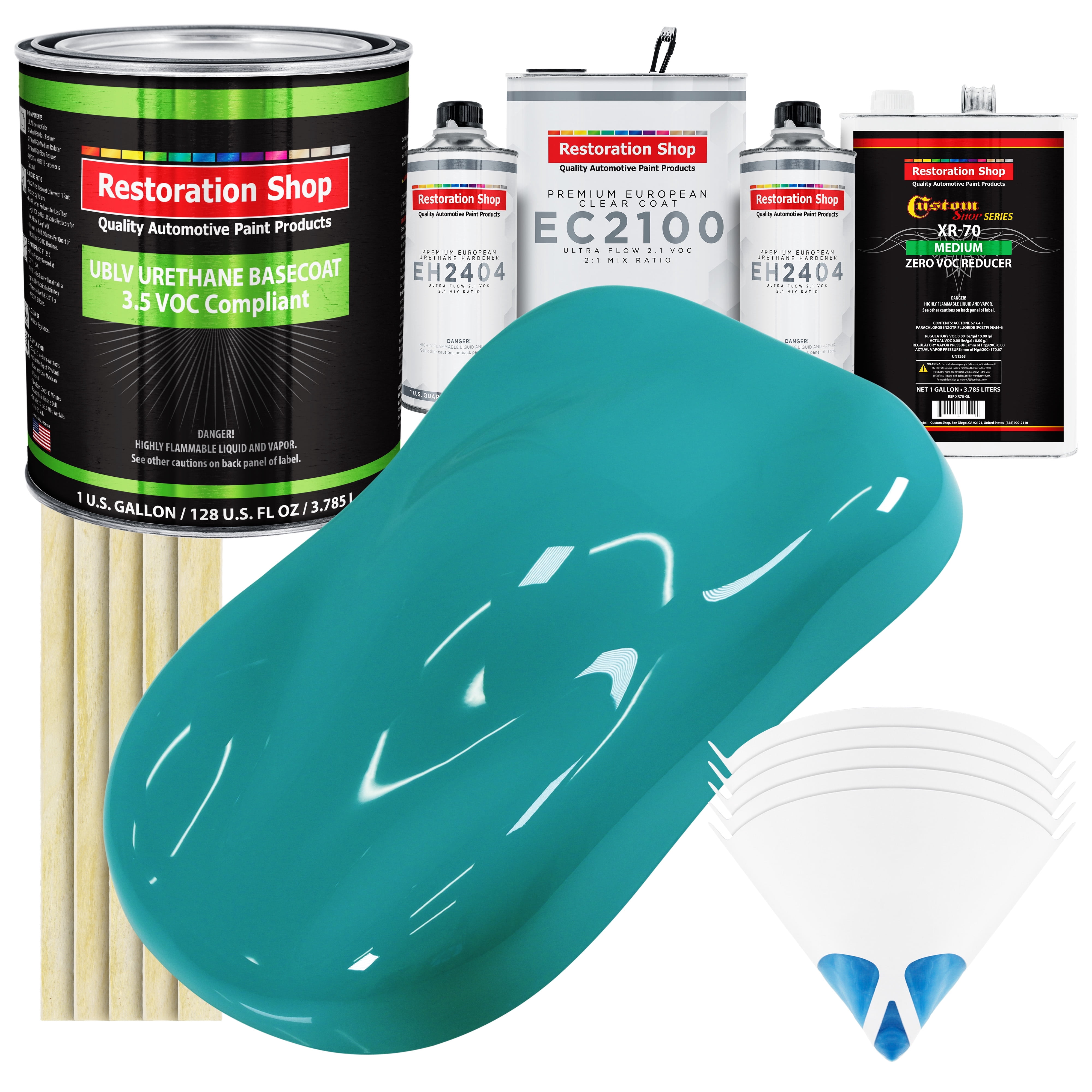 Restoration Shop - Bright Racing Aqua - Low V.O.C. Urethane Basecoat ...