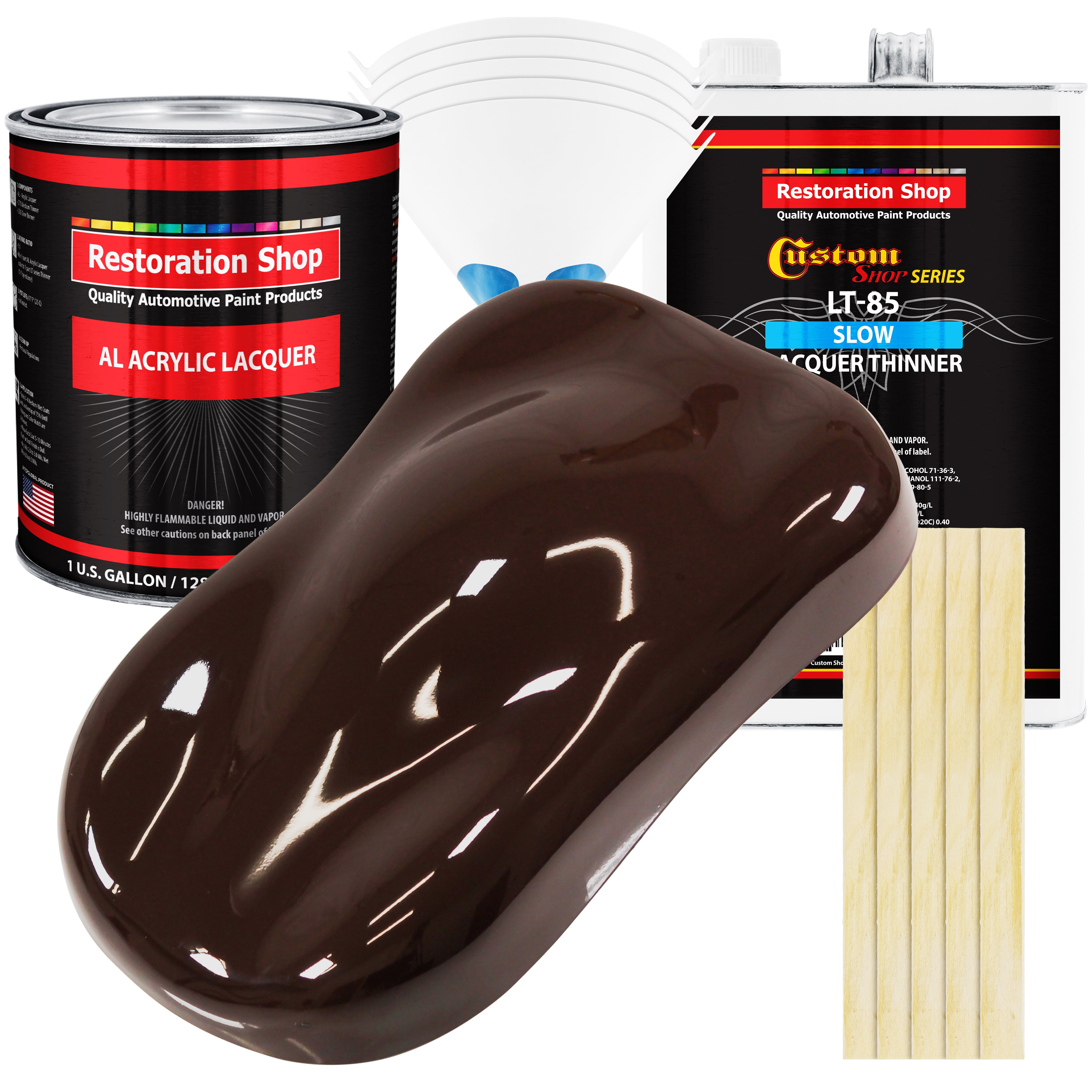 Restoration Shop - Dark Brown Acrylic Lacquer Auto Paint - Complete ...