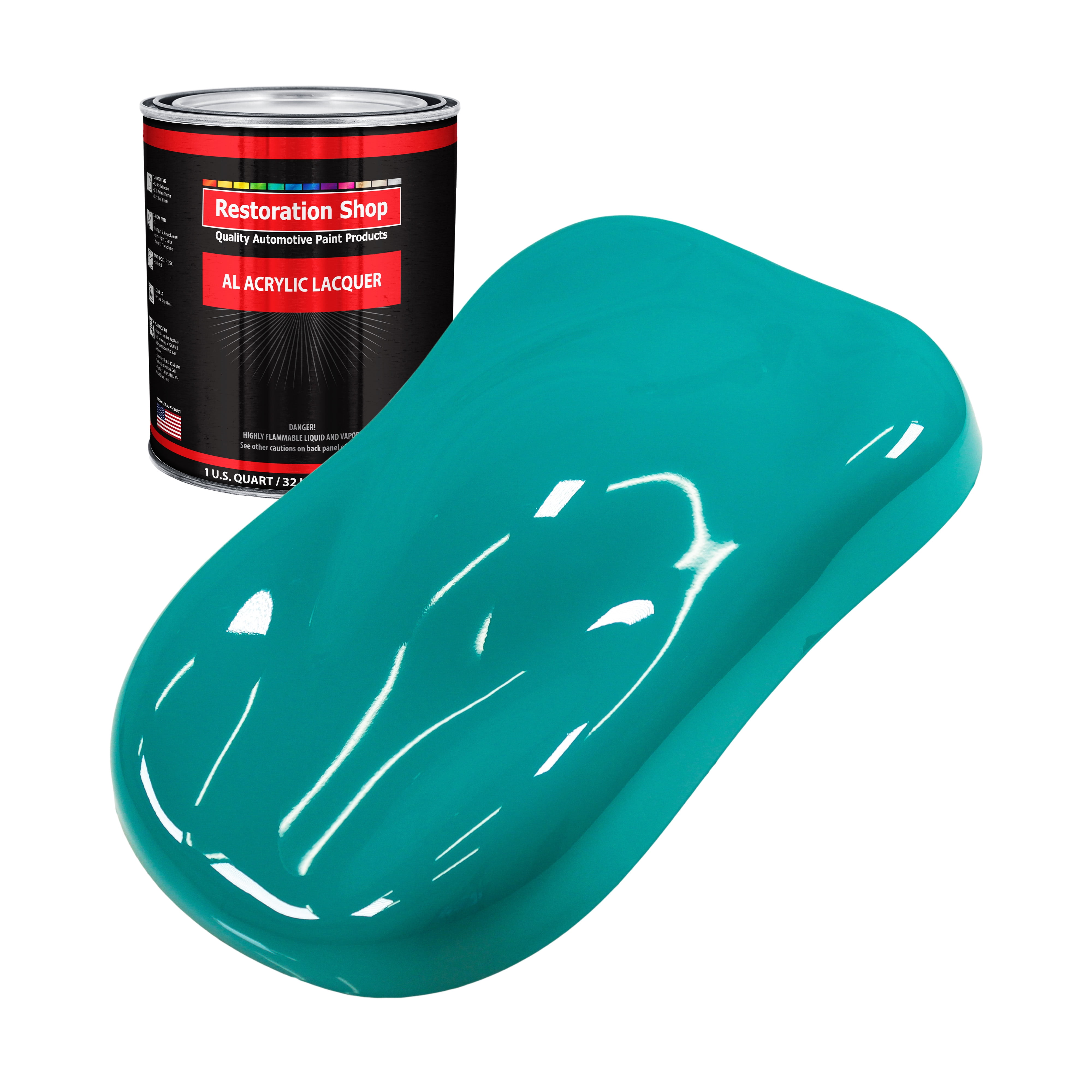 Restoration Shop - Deep Aqua Acrylic Lacquer Auto Paint - Quart Paint ...